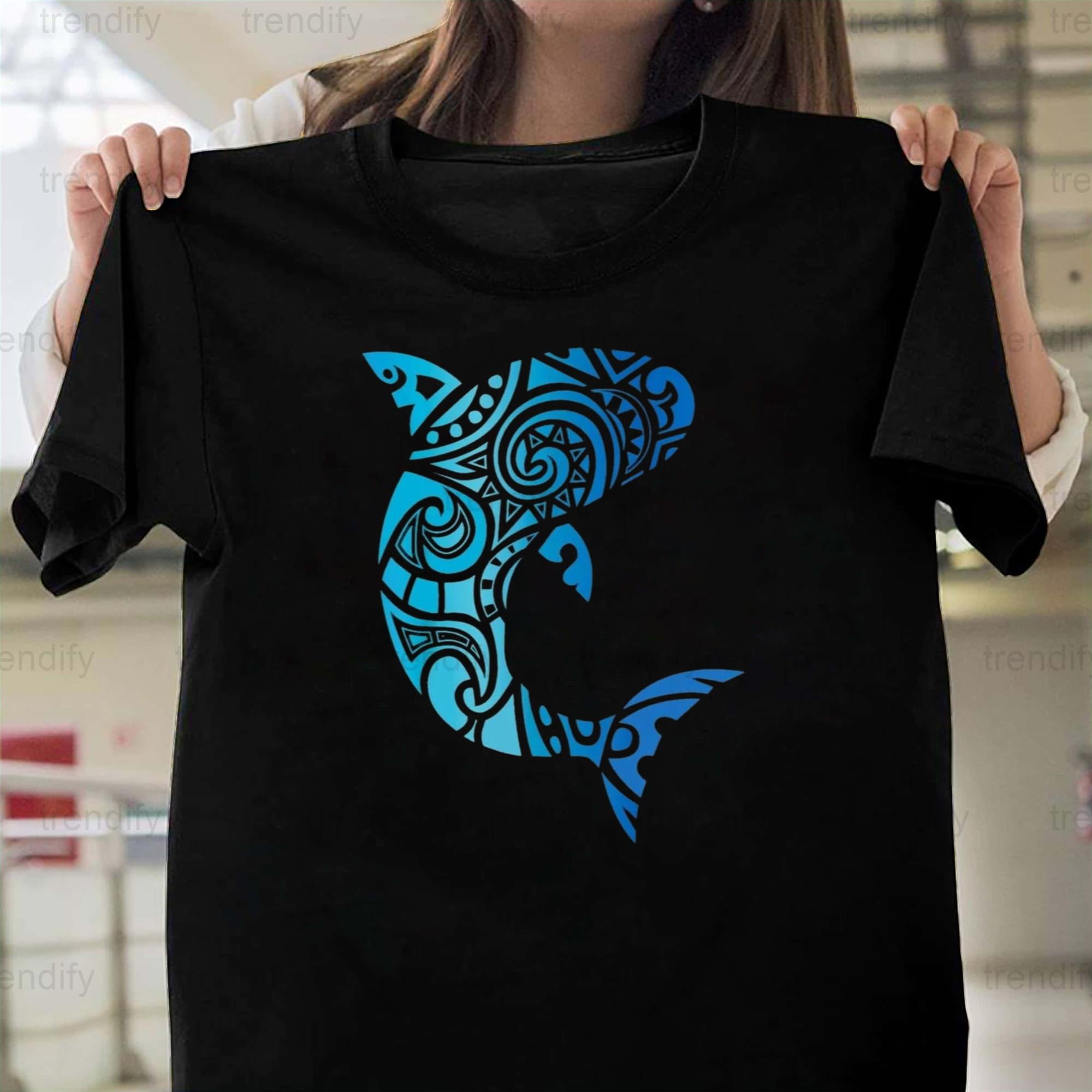 Tribal Style Hawaiian Mano Shark For The Ocean Lover Week Unisex T ...
