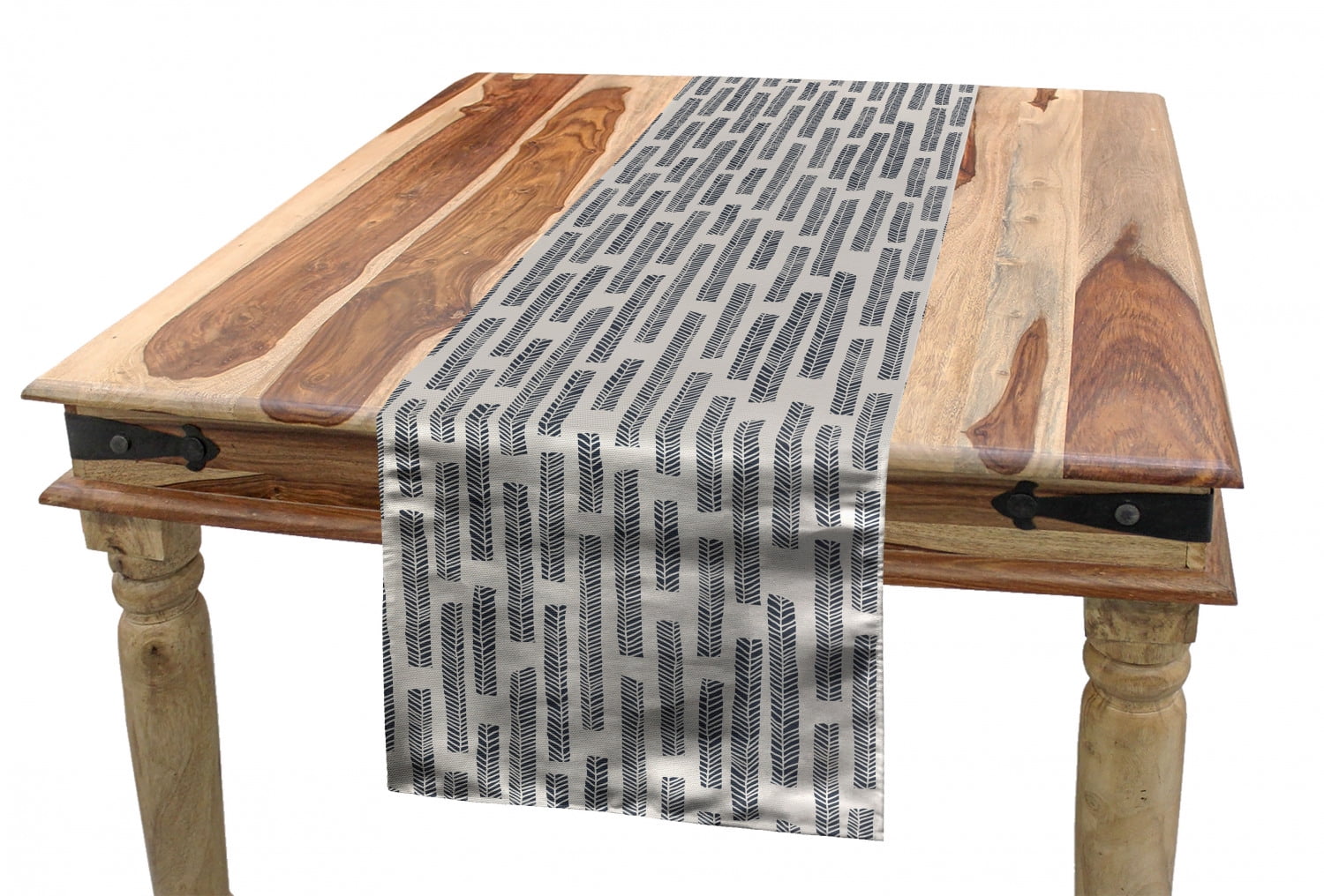 Tribal Table Runner, Traditional Aboriginal Art with Ethnic Leaves ...