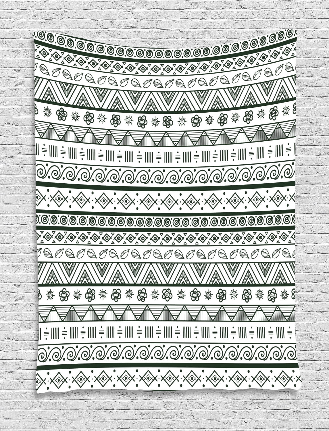 Tribal Tapestry, Indian Aztec Pattern with Primitive Geometric Forms ...
