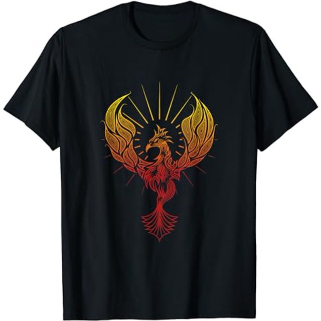 Tribal Tattoo Phoenix Rising T Shirt Design