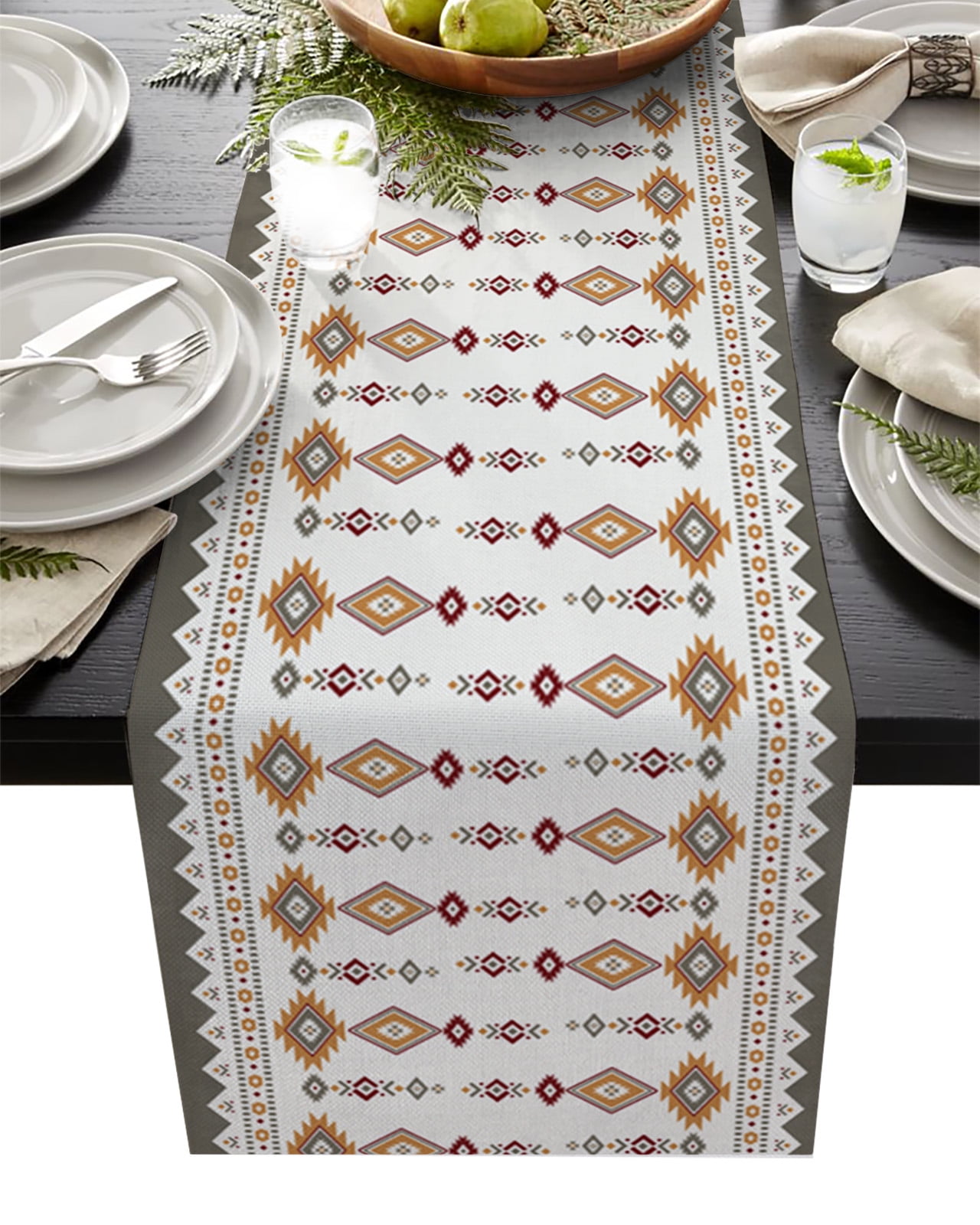 Tribal Totem Boho Table Runner Hotel Party r Dining Tablecloth Wedding ...