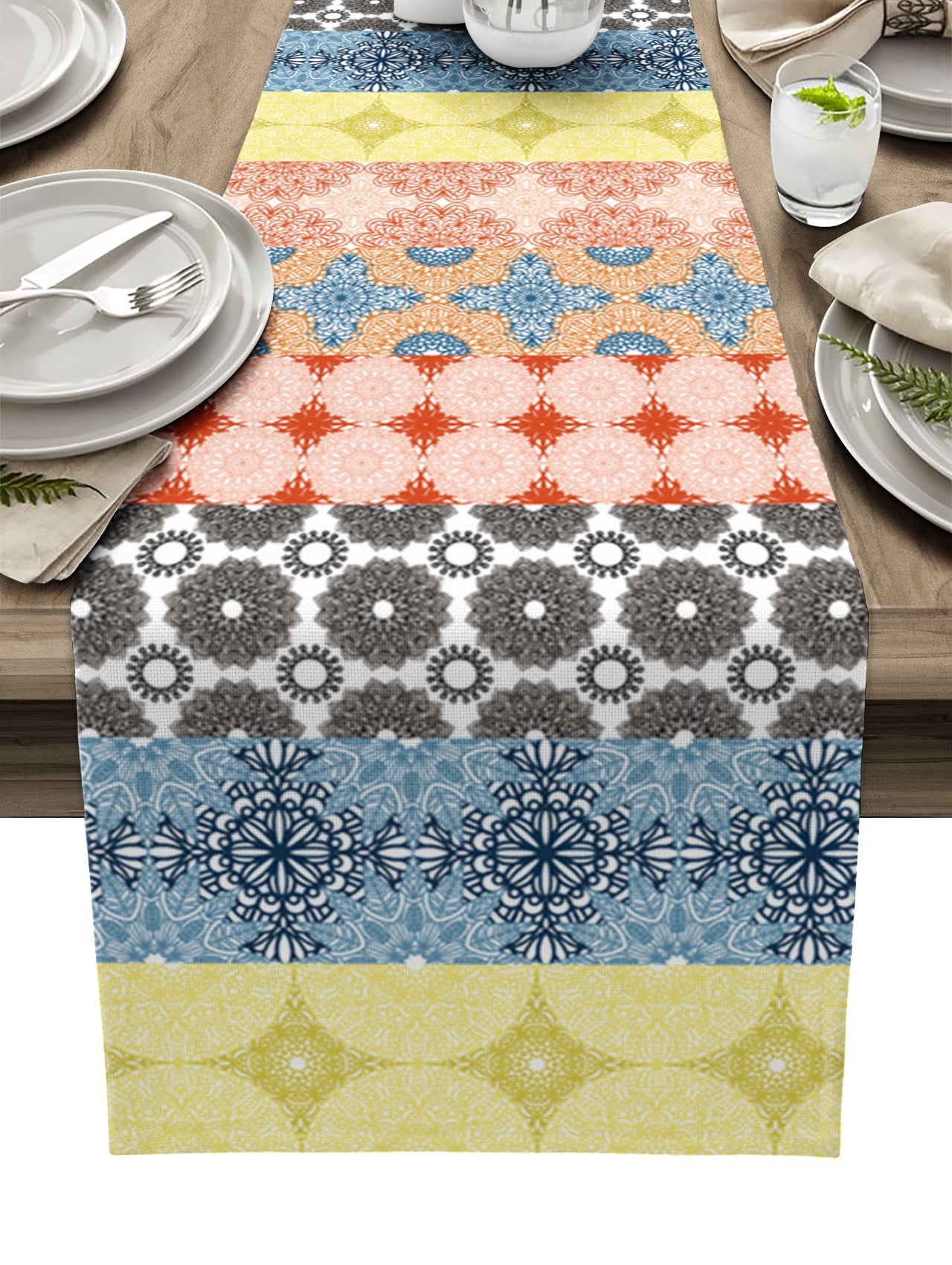 Tribal Totem Boho Table Runner Hotel Party r Dining Tablecloth Wedding ...