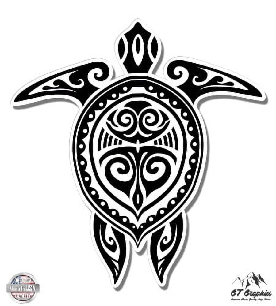 Tribal Turtle - 3" Vinyl Sticker - For Car Laptop I-Pad Phone Helmet ...