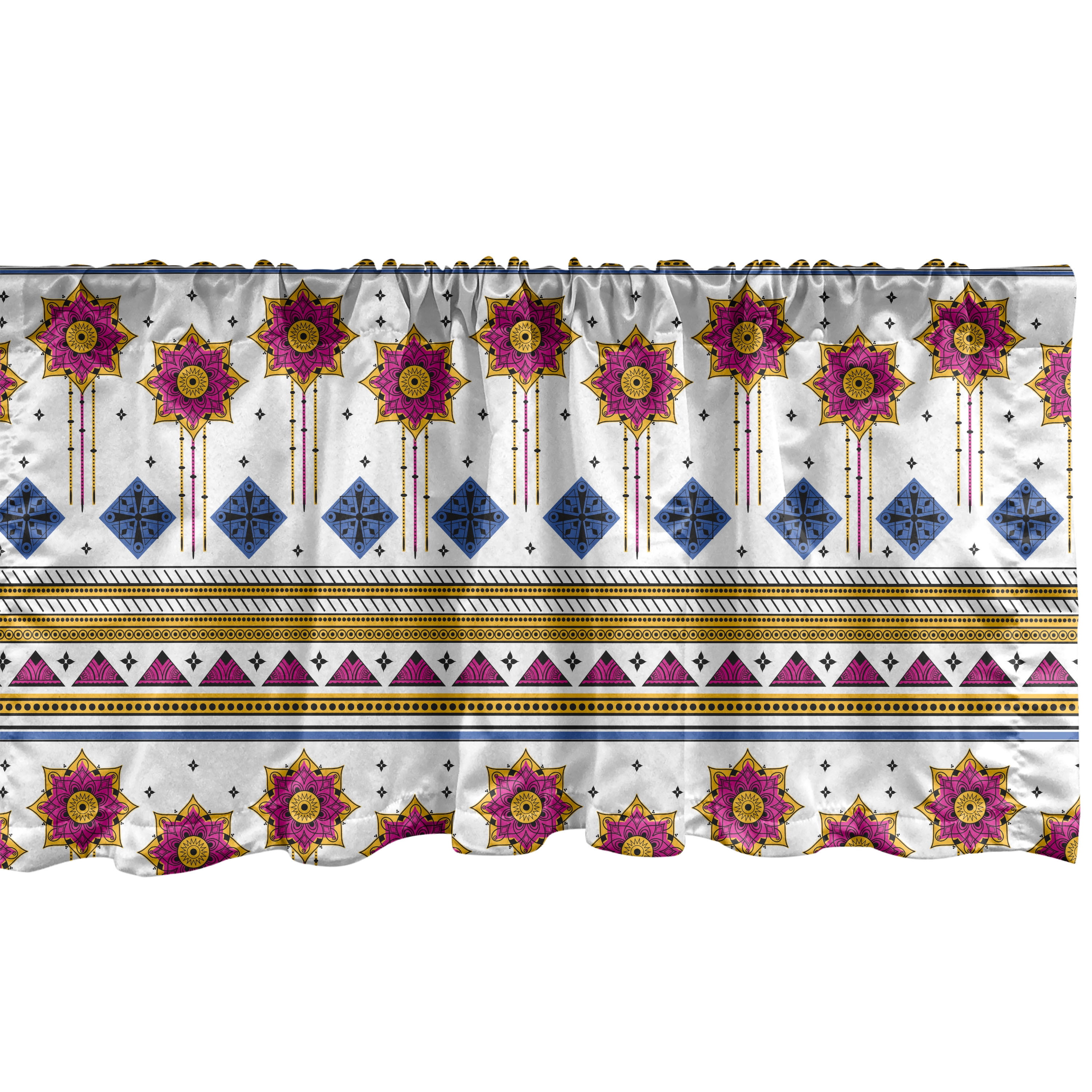 Tribal Window Valance Pack of 2, Colored Vector Seamless Pattern with ...