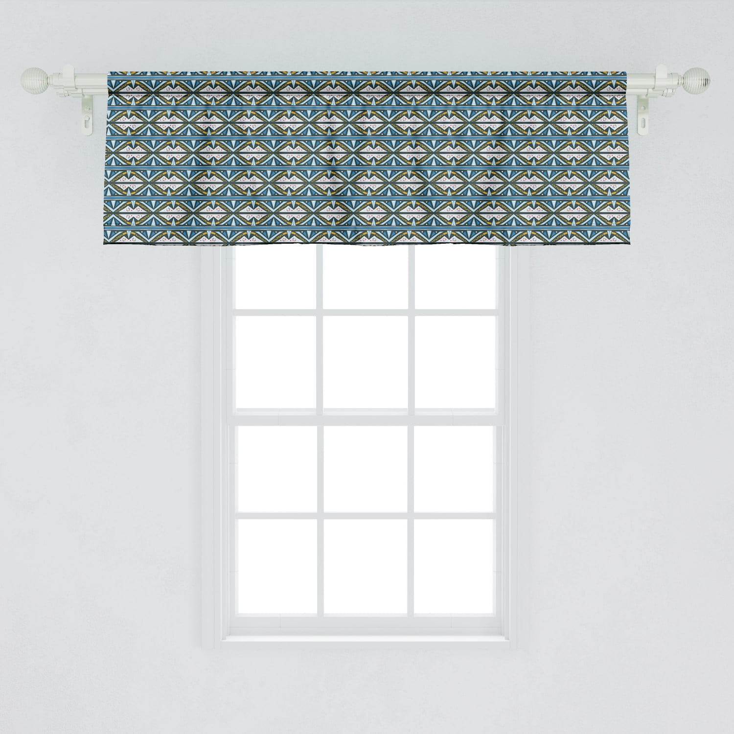 Tribal Window Valance Pack of 2, Inspired Pattern with Colorful Motif ...