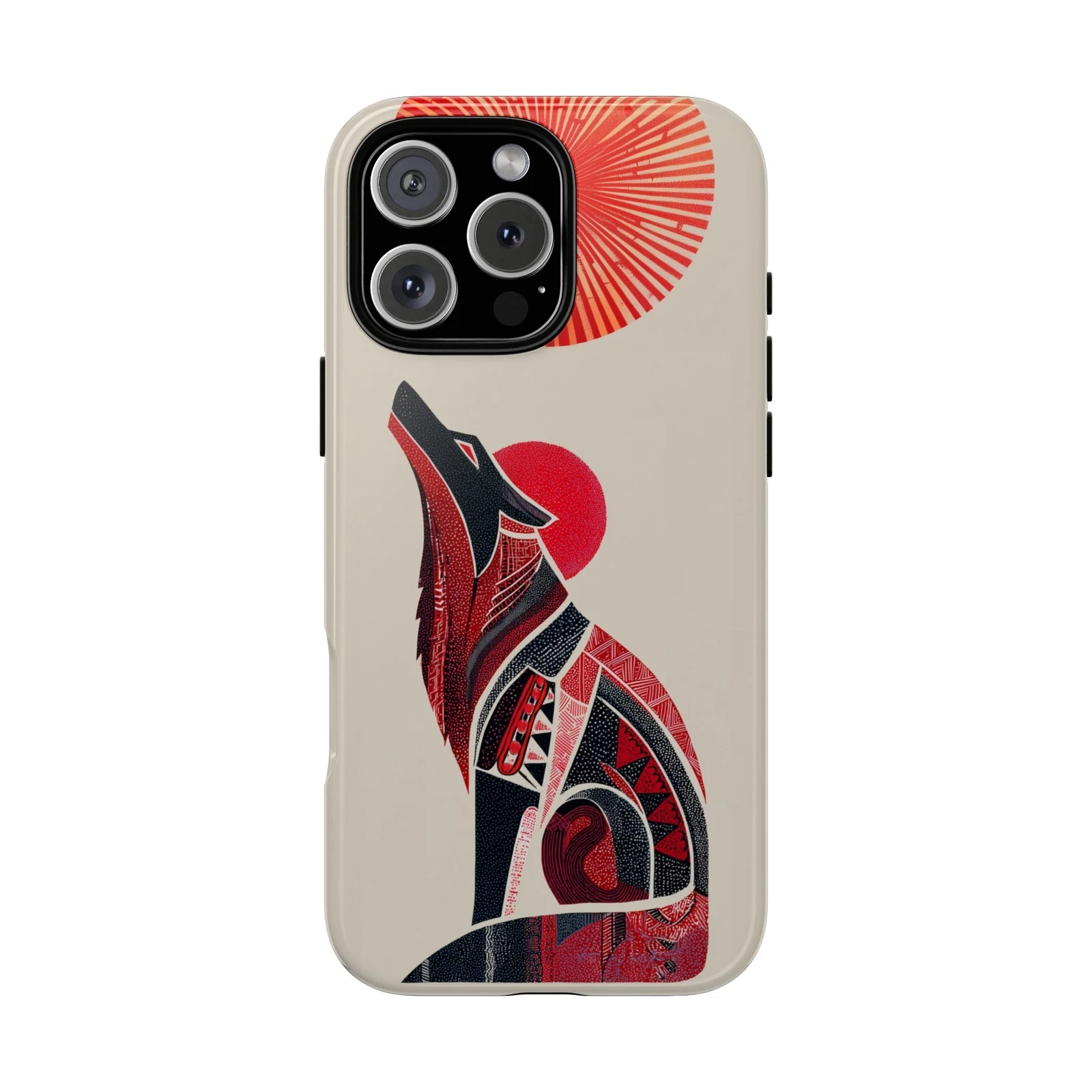 Tribal Wolf Native Heritage Art Phone Case for iPhone 17 to 11 Pro Max ...