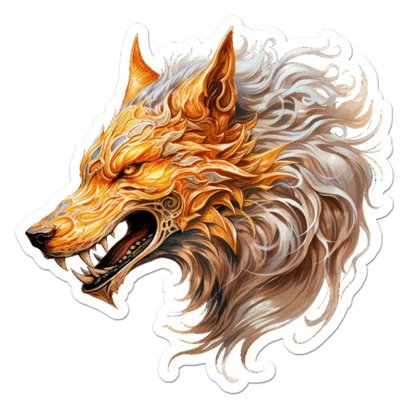 Tribal Wolf Sticker Indoor Outdoor Phone Decal Water Bottle Stickers ...