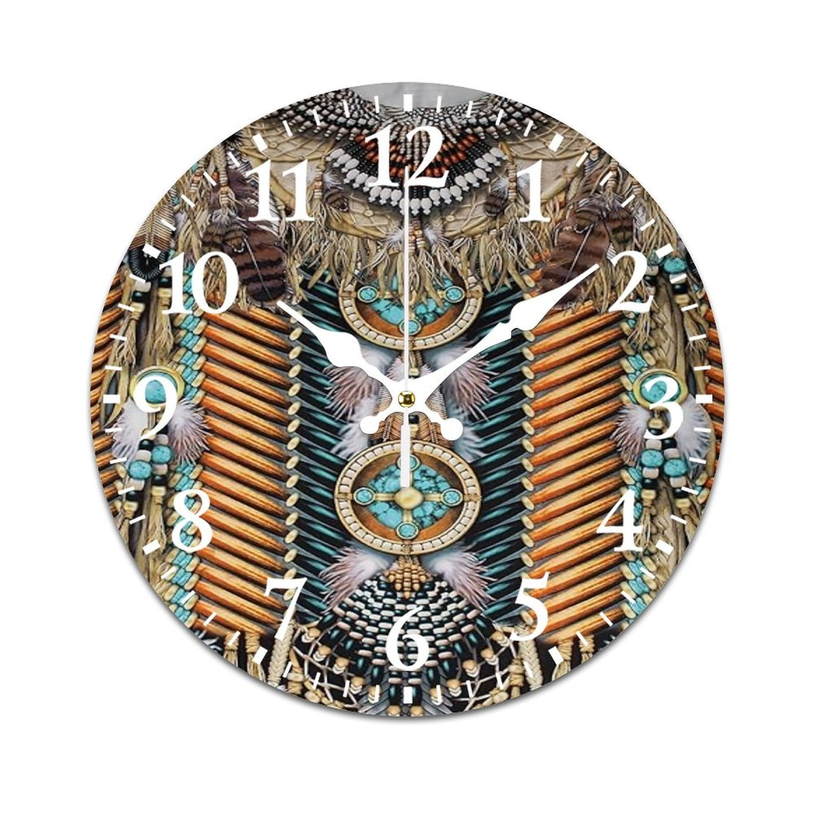 Tribe Elements Print Wall Clock Modern Design Clocks Wall Hanging Home ...