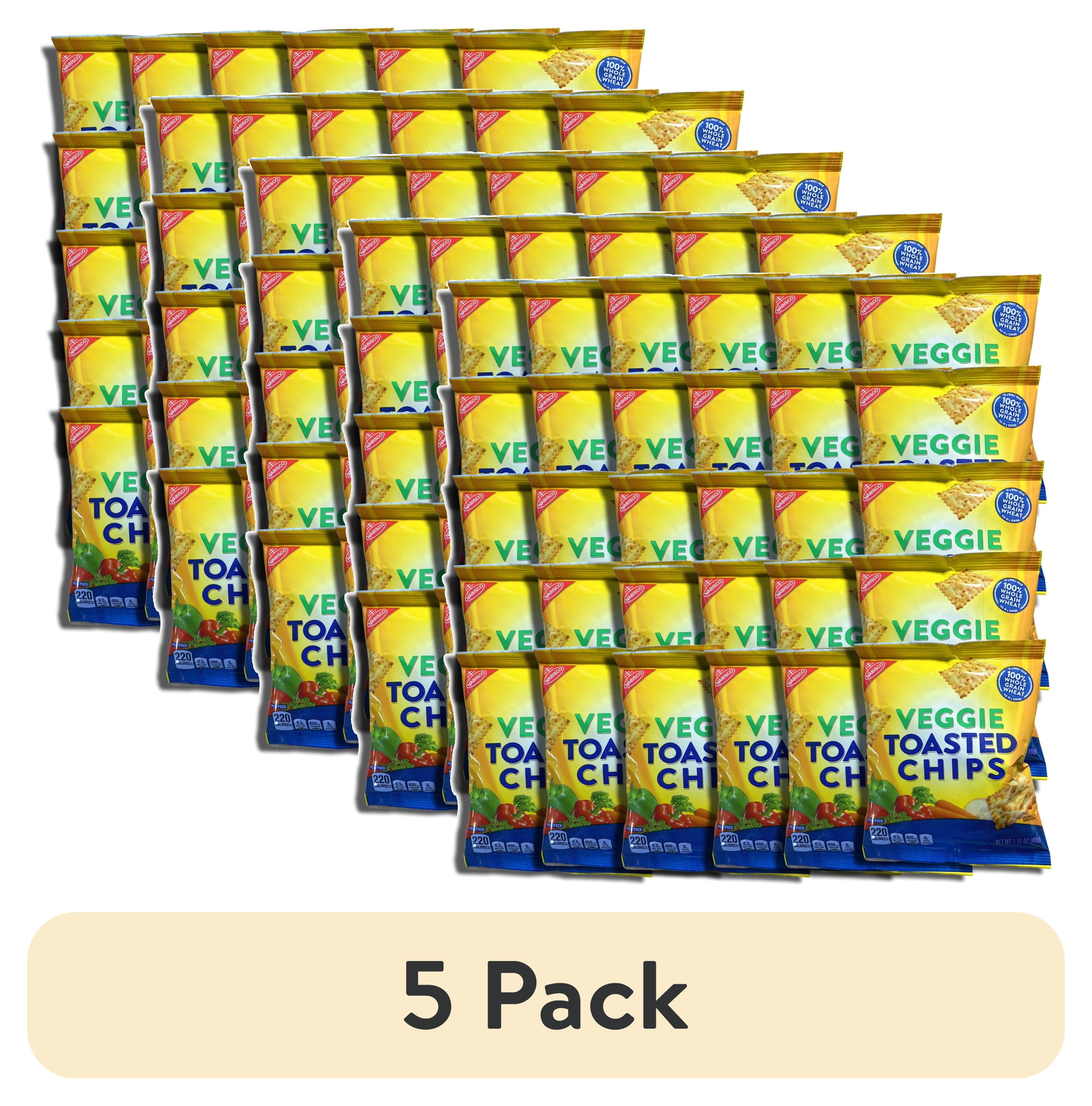 (5 pack) Wheat Thins 100% Whole Grain Veggie Wheat Thin Toasted Chips ...