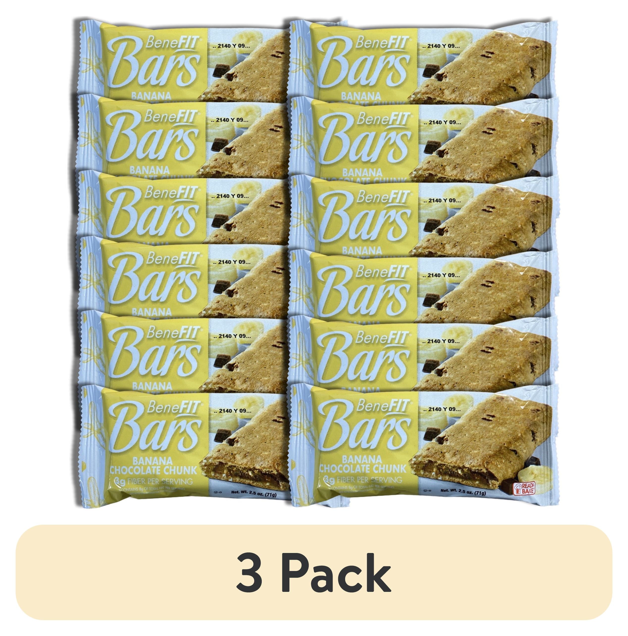 (3 pack) Banana Chocolate Chunk BeneFit Bars by Readi-Bake 2.5 Ounce ...