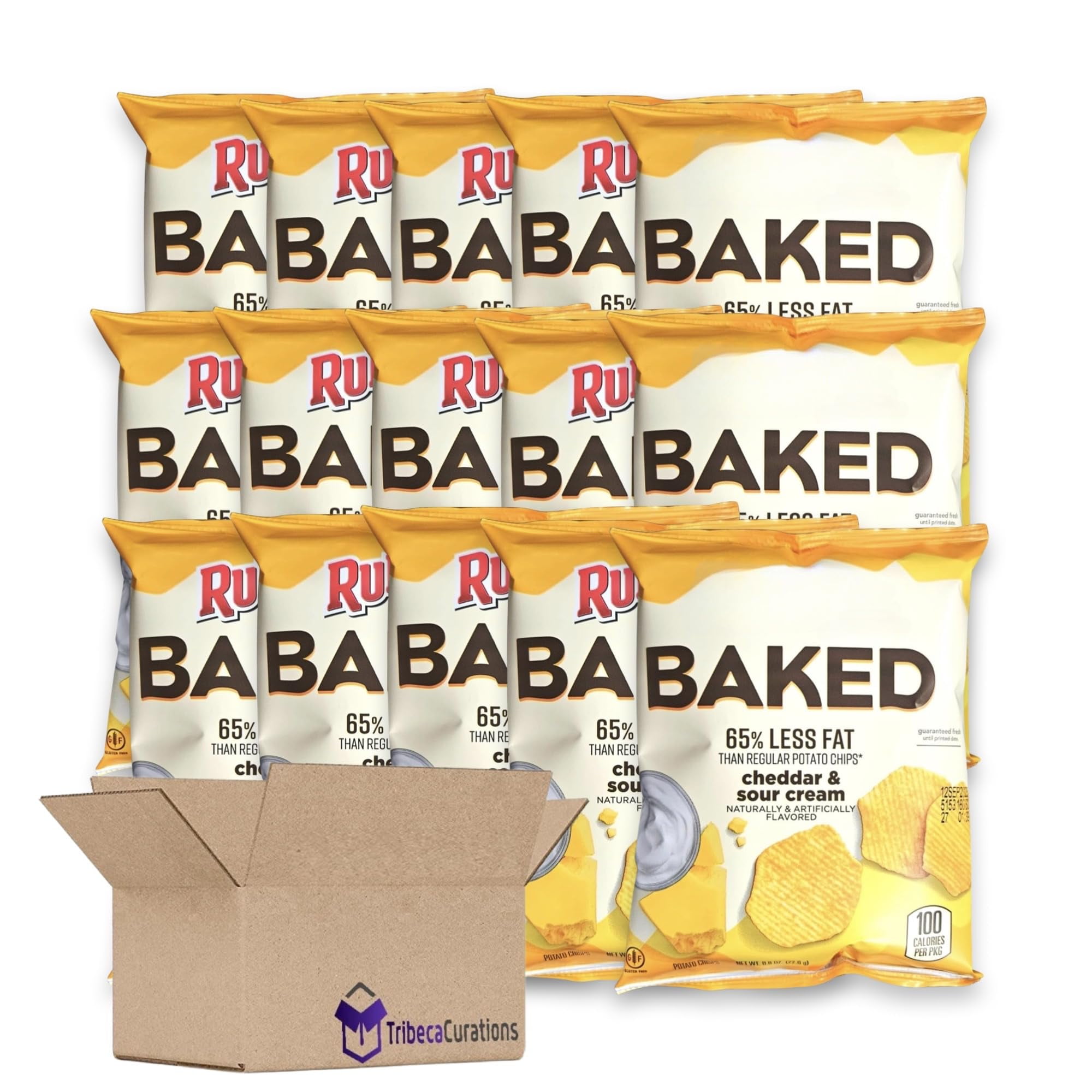 Cheddar & Sour Cream Baked Potato Chips Value Pack .8 Ounce Bag | Pack ...
