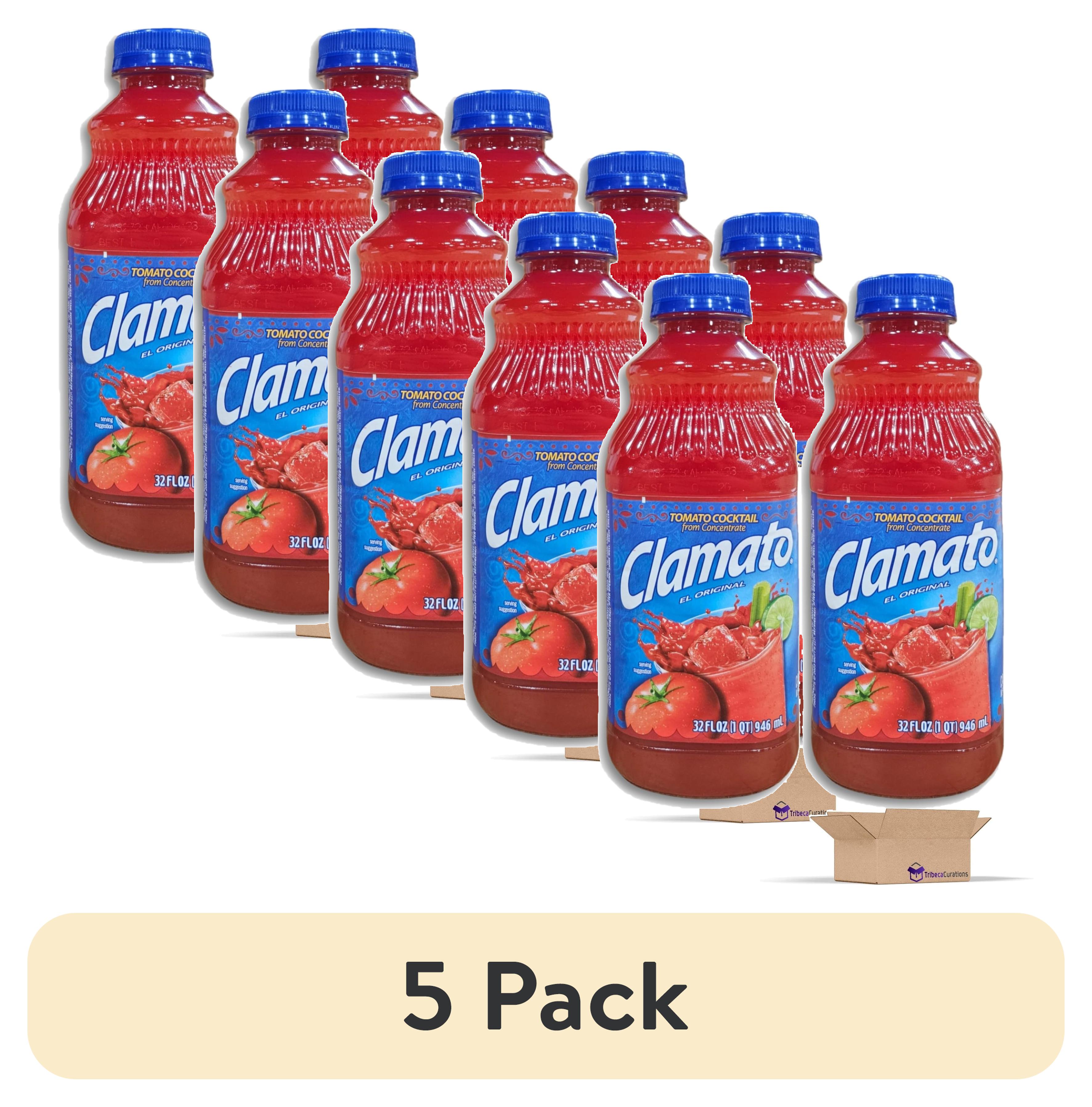 (5 pack) Clamato Original Tomato Cocktail Value Pack | 32 Fl Oz | Pack ...