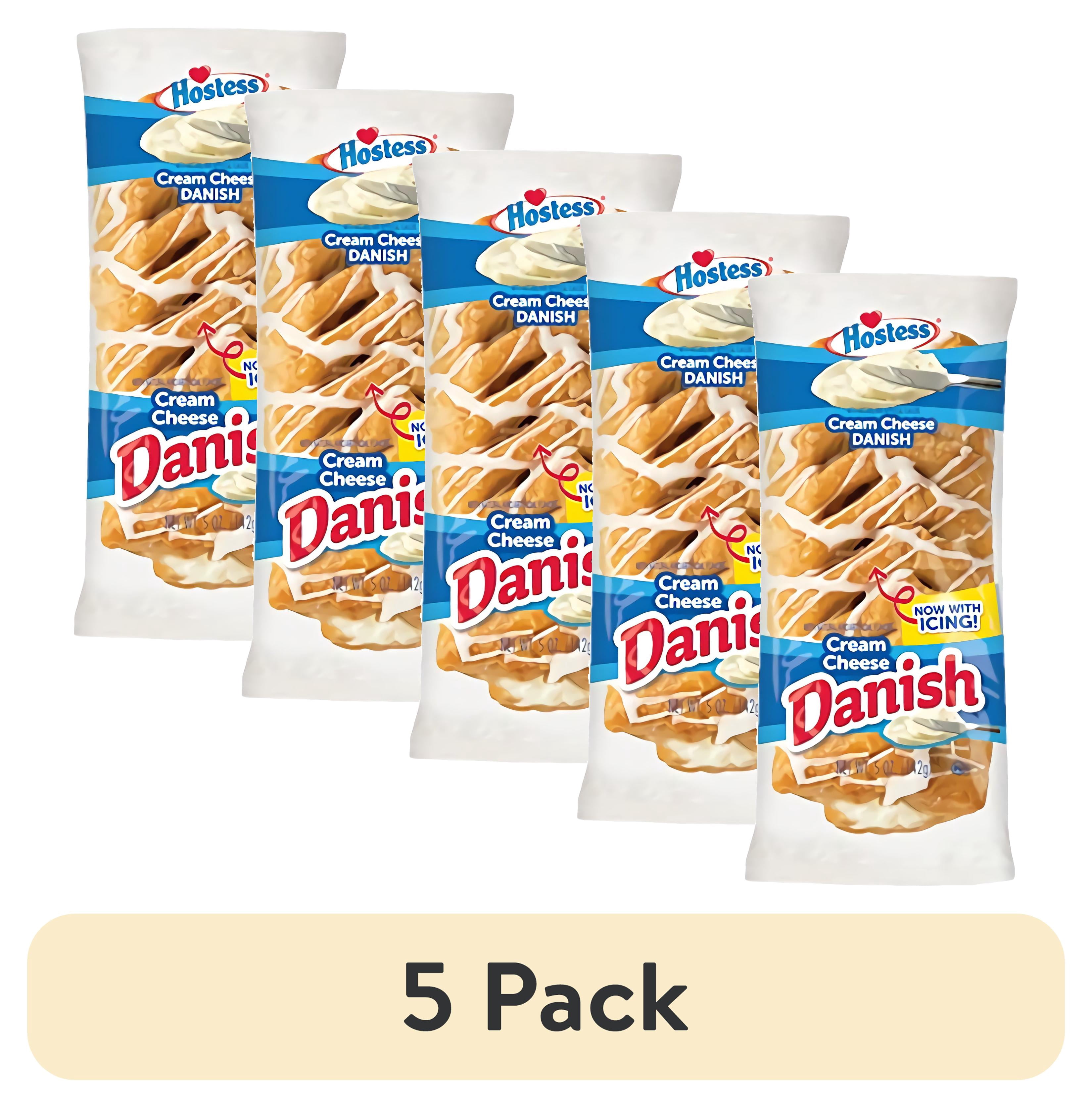 (5 pack) Hostess Cream Cheese Danish Pastries | Value 12 Pack - Walmart.com
