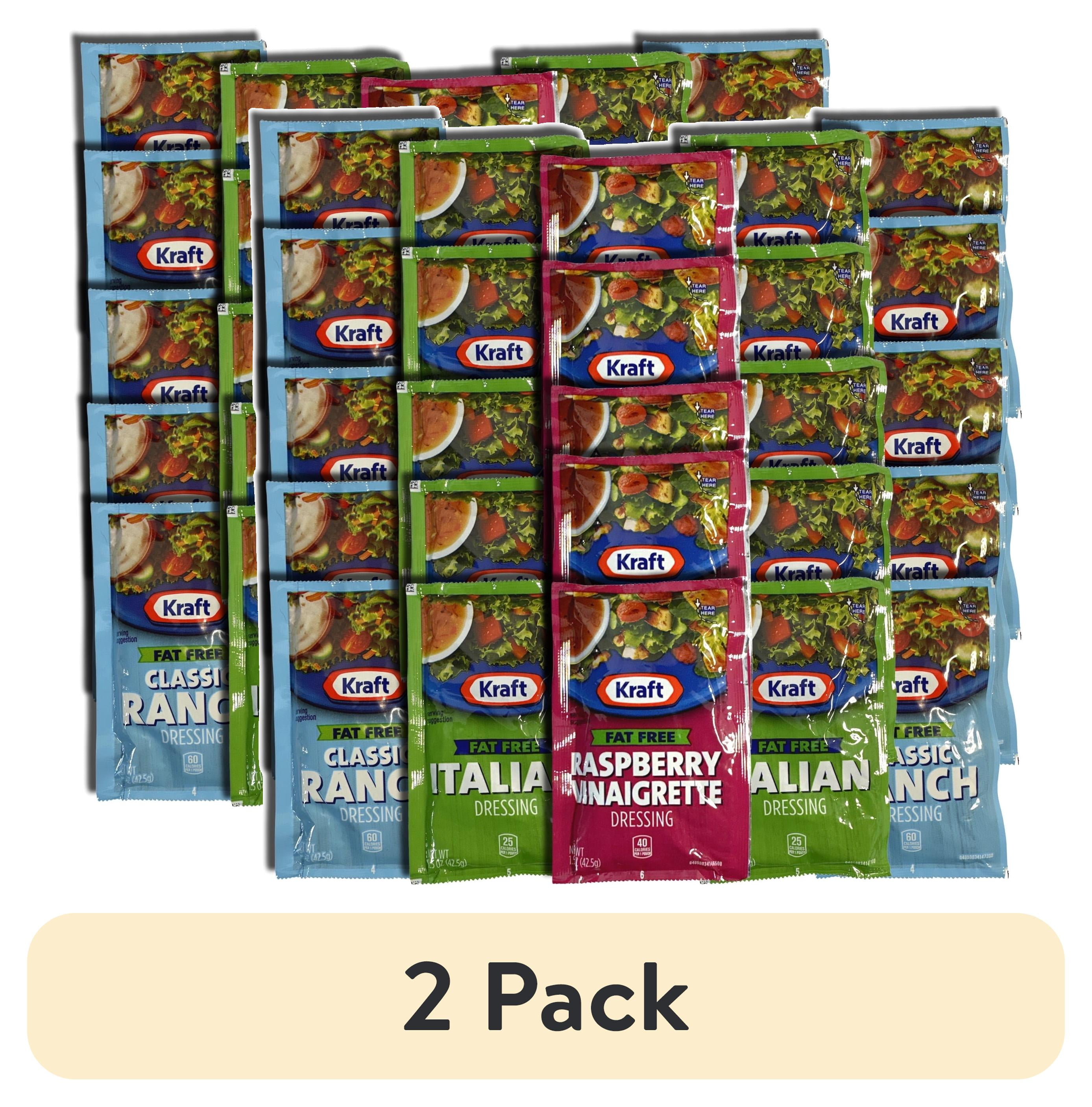 (2 pack) Kraft Fat Free Salad Dressing Packets Variety Pack | Includes ...