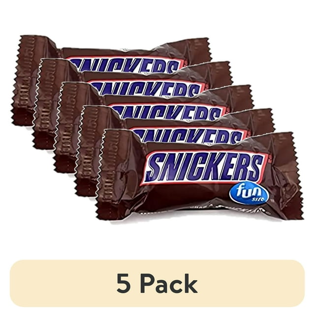 (5 pack) SNICKERS Fun Size Original Snickers Value Pack | Individually ...