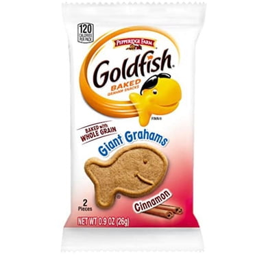 Goldfish Giant Whole Grain Graham Crackers: 30 Packs - 15 Cinnamon & 15 ...