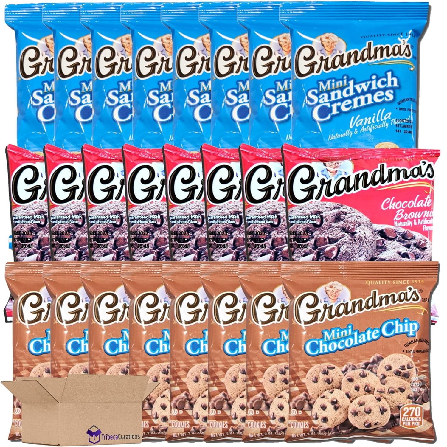 Grandma Cookies Mini Snack Variety Pack | Chocolate Brownie Cookies ...