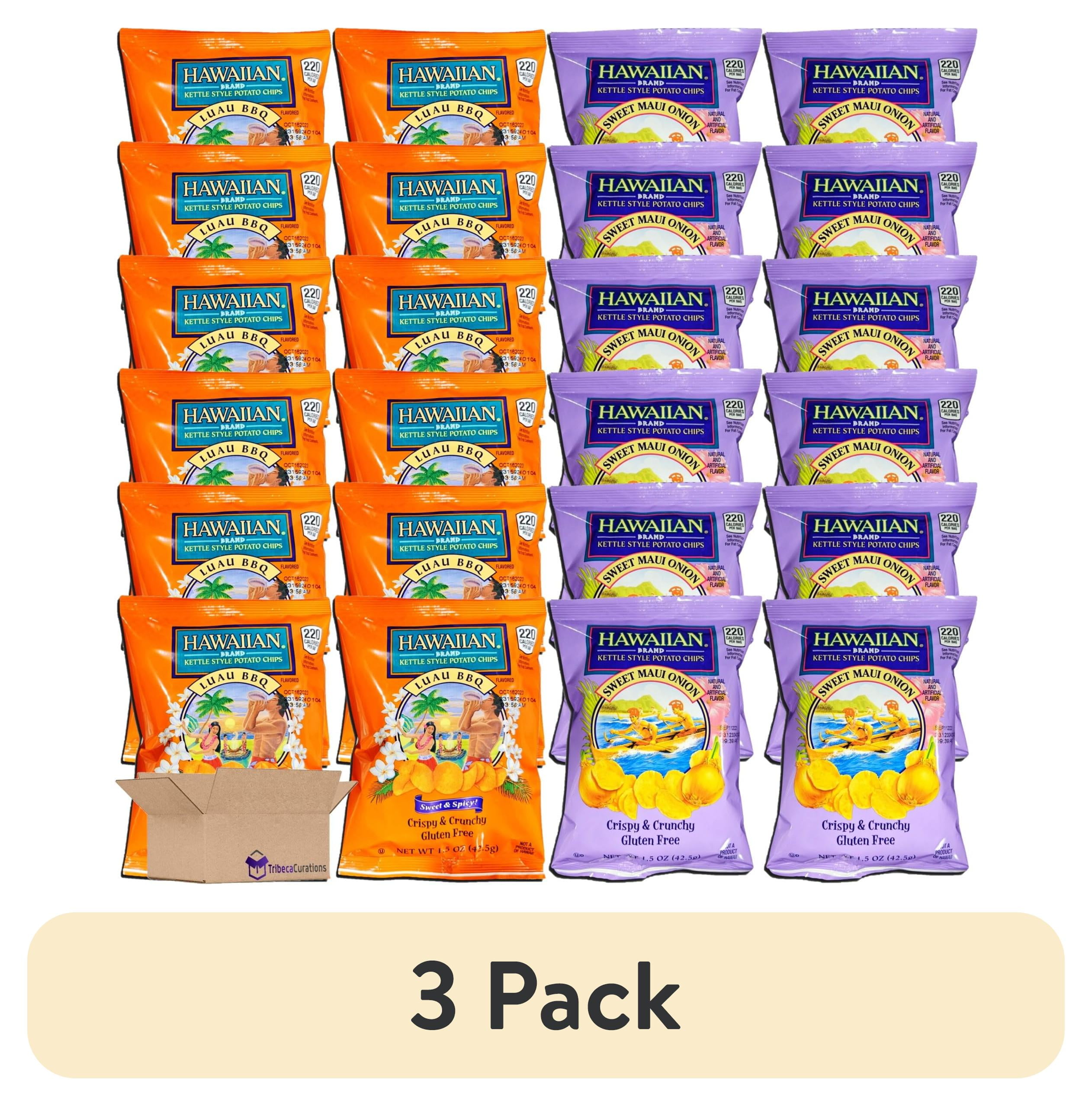 (3 pack) Hawaiian Kettle Style Potato Chips Combo Pack | Luau BBQ ...