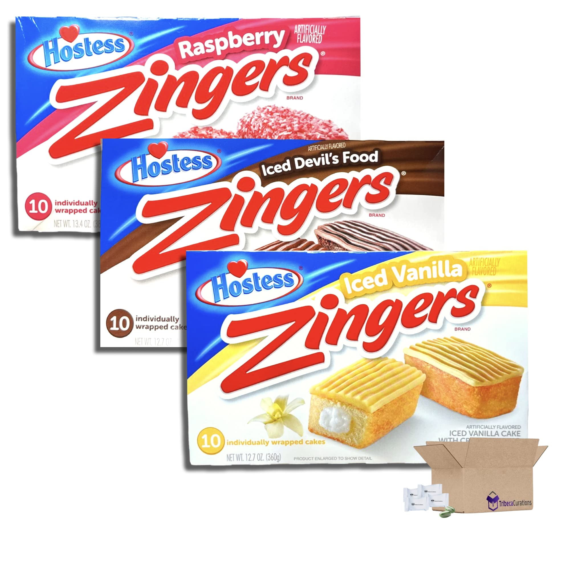 Hostess Hostess Zingers Combo | Berry, Iced Devil's Food & Iced Vanilla ...