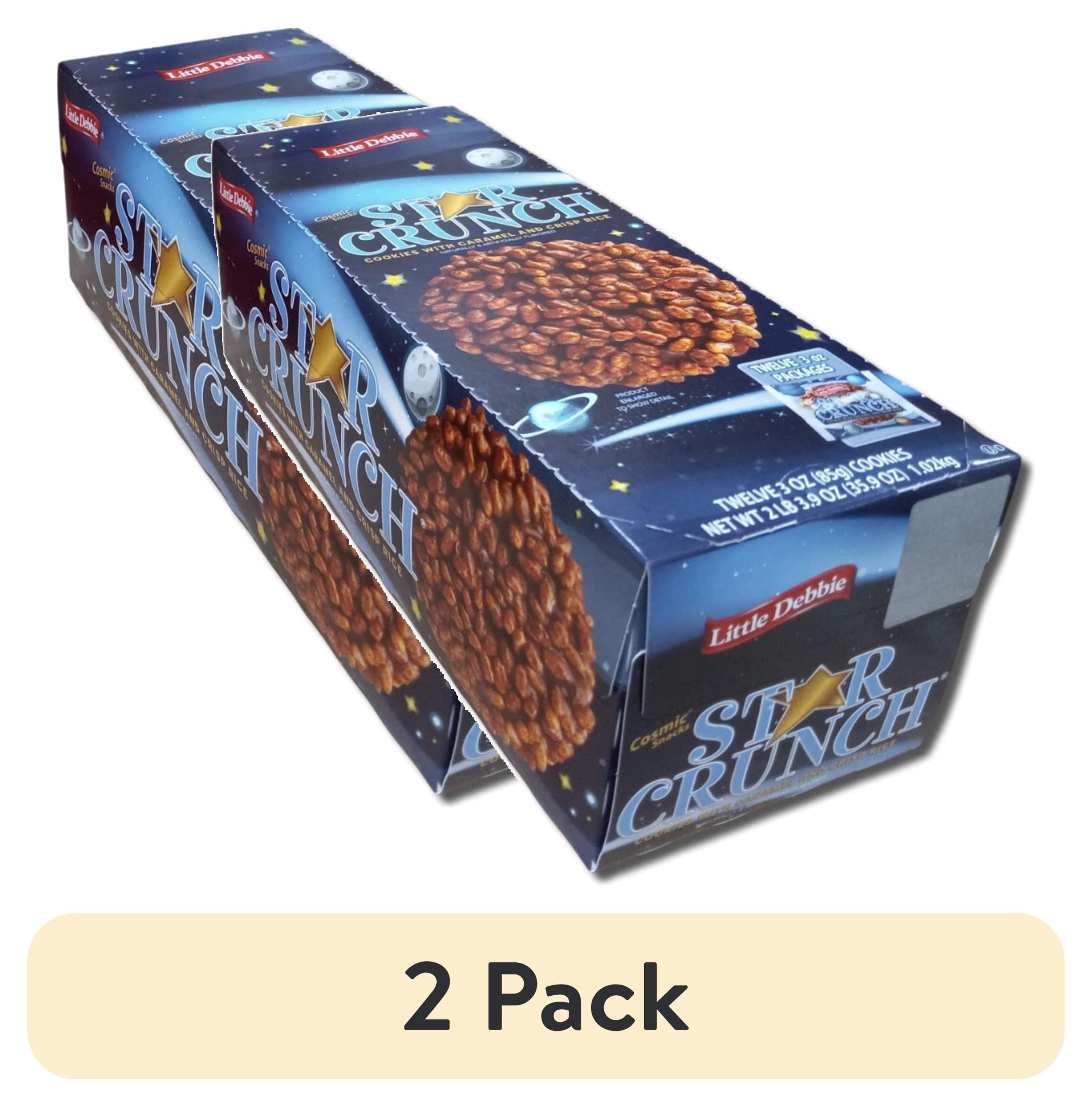 (2 pack) Little Debbie Star Crunch Fudge Coated Cookies with Caramel ...