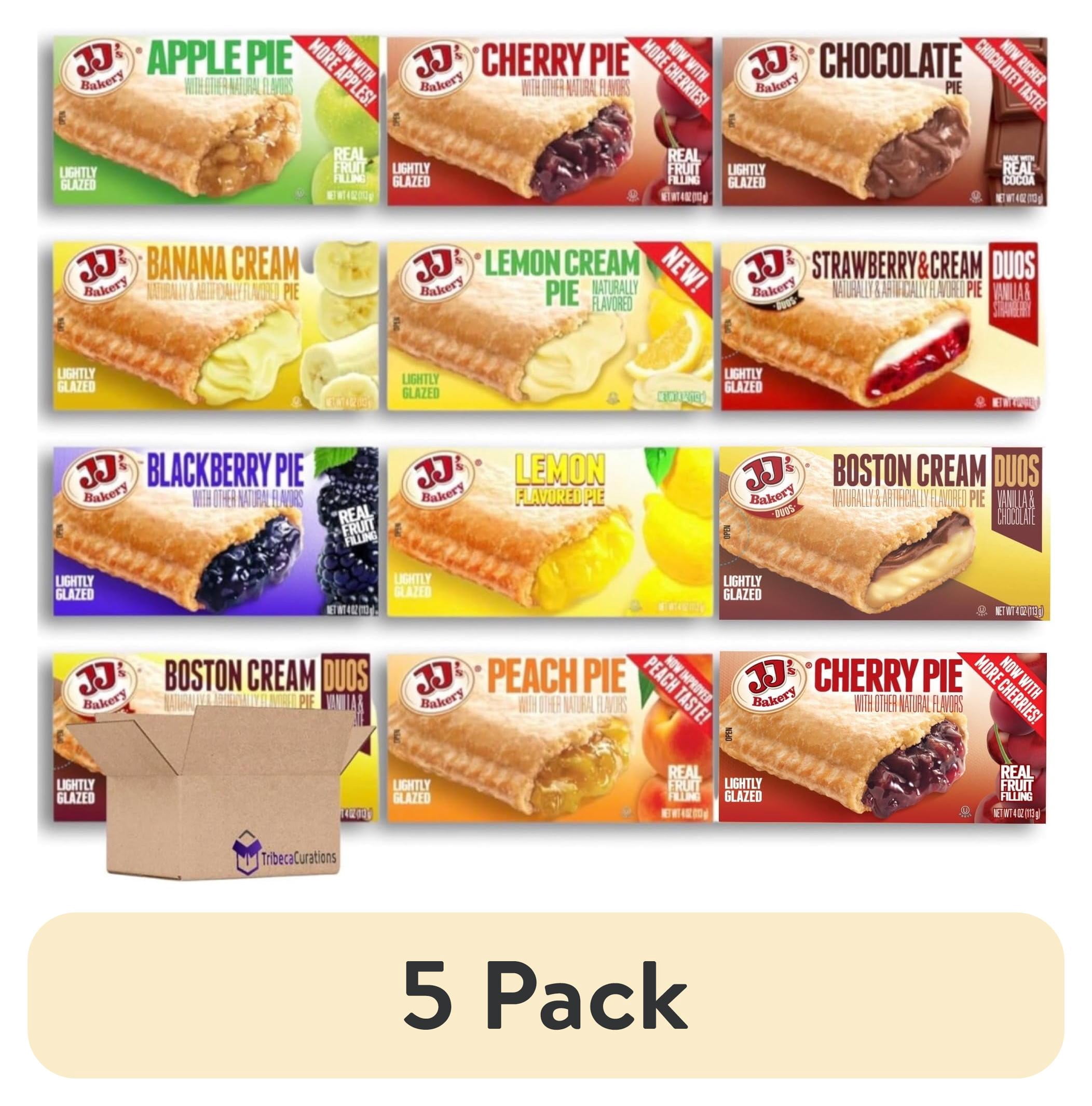 (5 pack) JJ's Bakery Glazed Pie Ultimate Cream & Fruit Variety Pack 4 ...