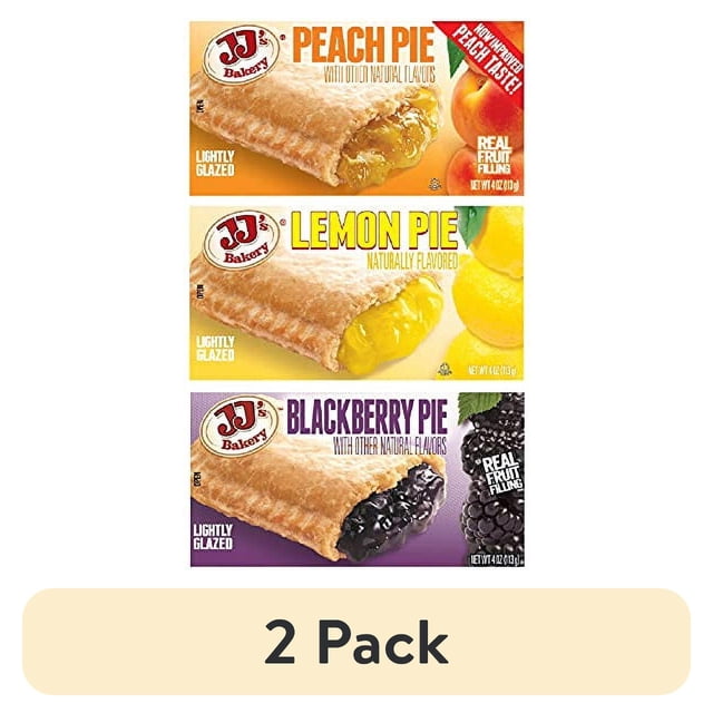 (2 pack) JJ's Bakery Pies Variety Pack (Lemon / Peach / Blackberry ...
