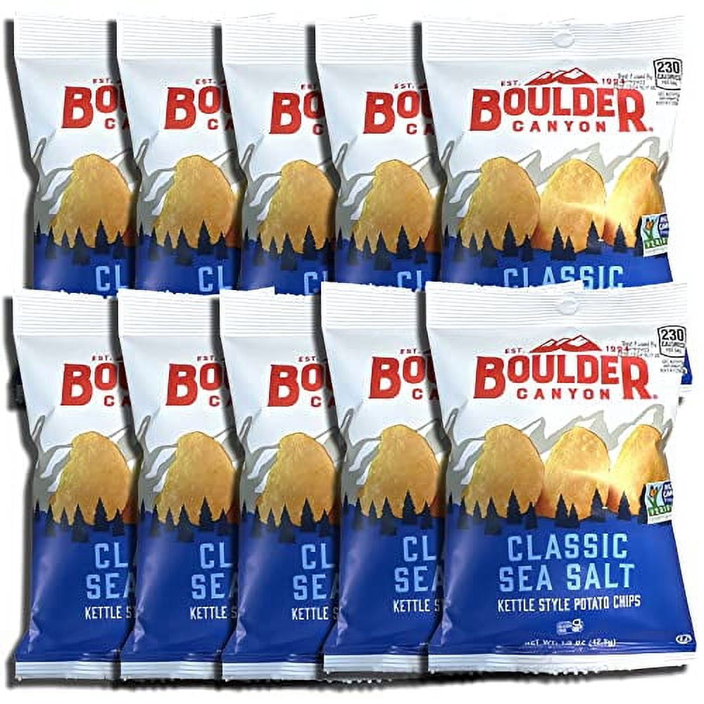 Boulder Canyon Kettle Style Potato Chips from Boulder | 1.5 Oz | (Sea ...