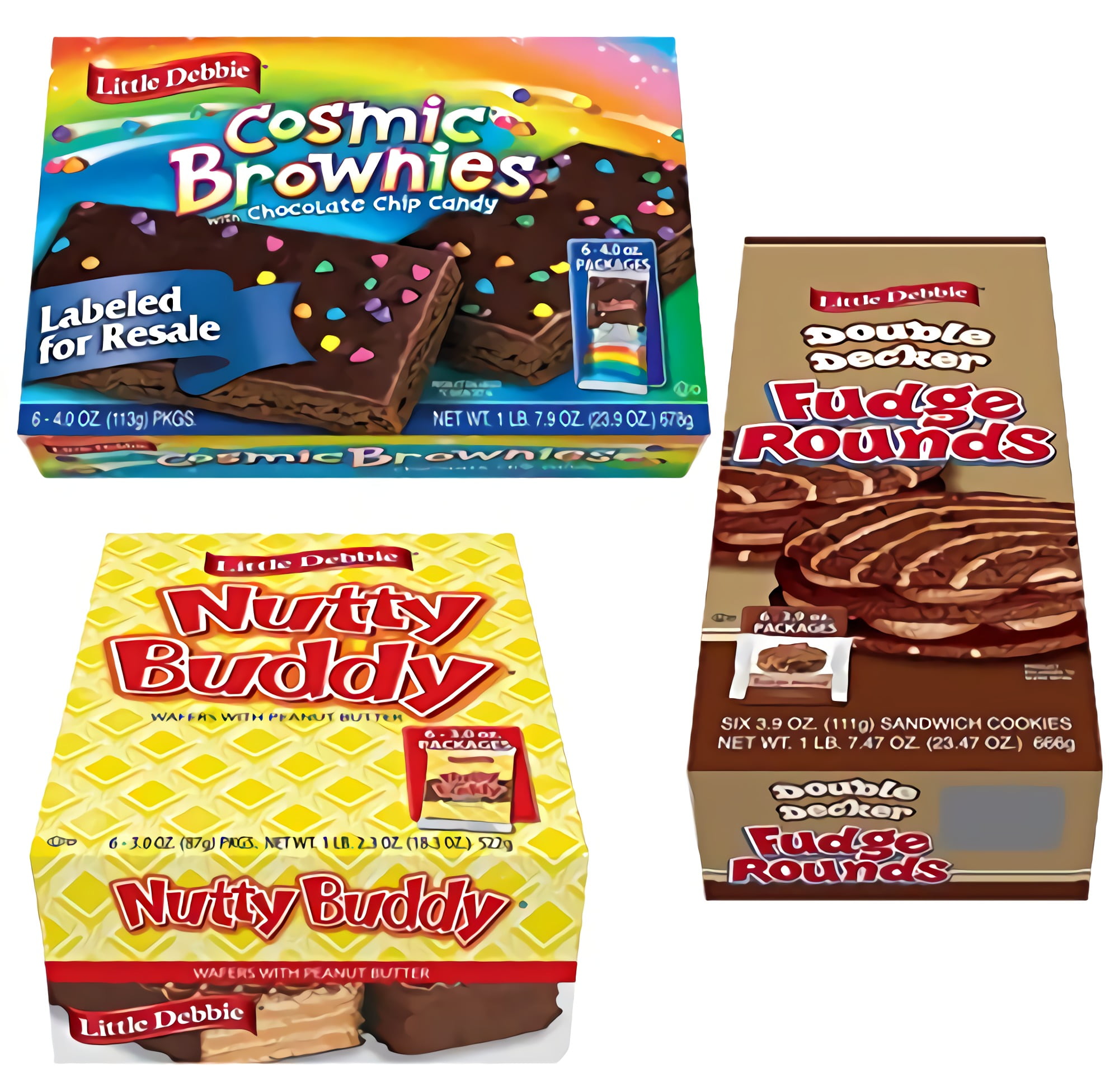Little Debbie Mega Sized Cakes Combo Packs | Includes: Double Decker ...