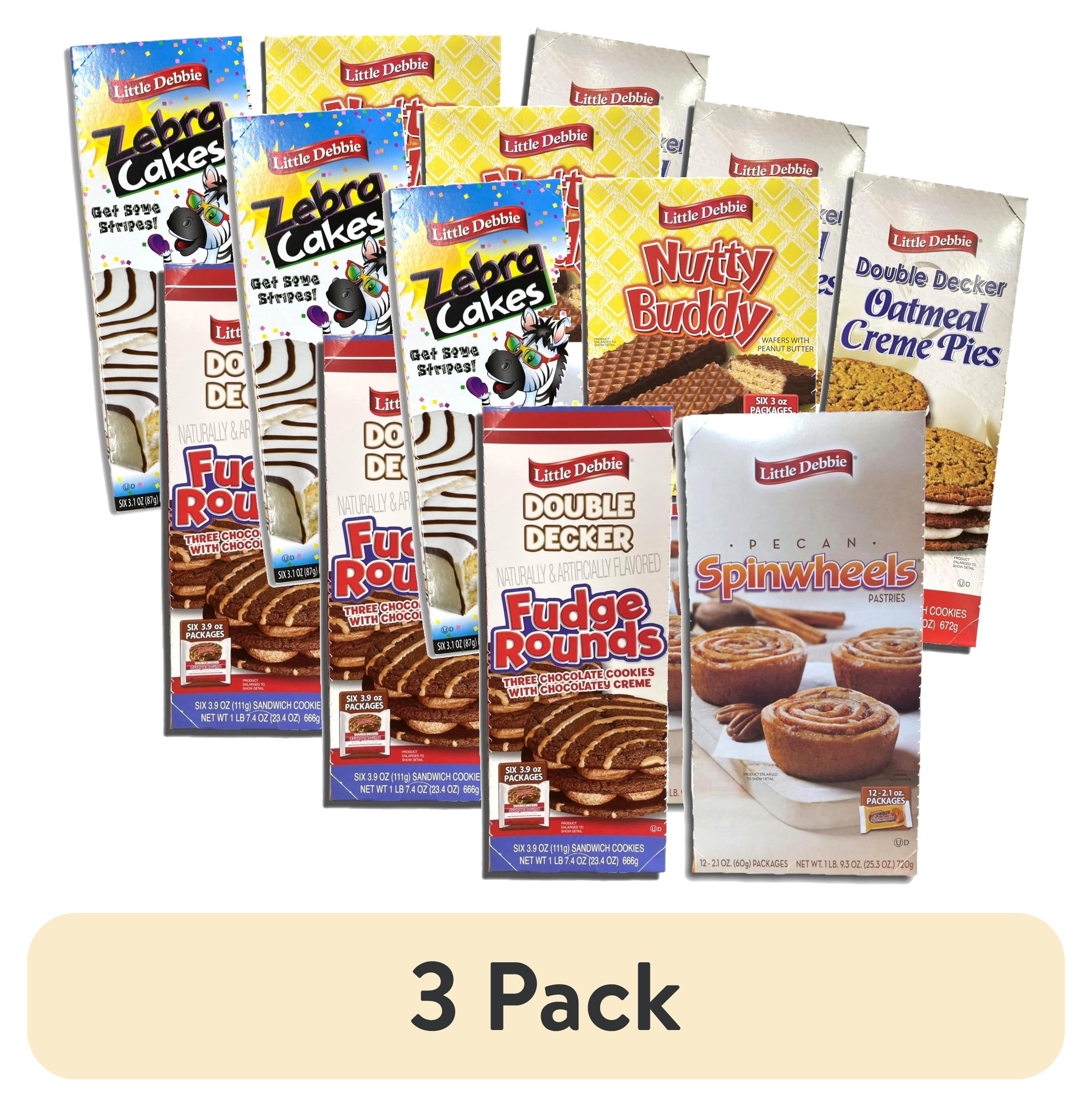 (3 pack) Little Debbie Mega Sized Cakes Variety Packs | 5 Unique Treats: Nutty Peanut Buddy Bars ...