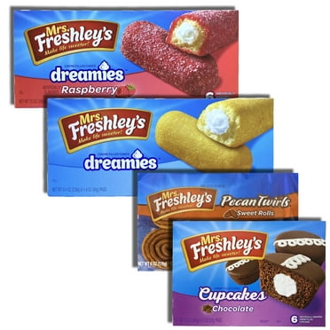 Mrs. Freshley's Cream Filled Raspberry Dreamies 2-Pack | 8 Count (16 ...