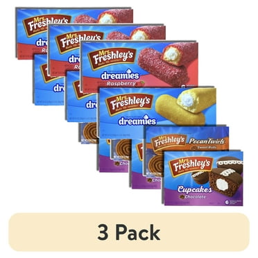 Mrs. Freshley's Cream Filled Raspberry Dreamies 2-Pack | 8 Count (16 ...