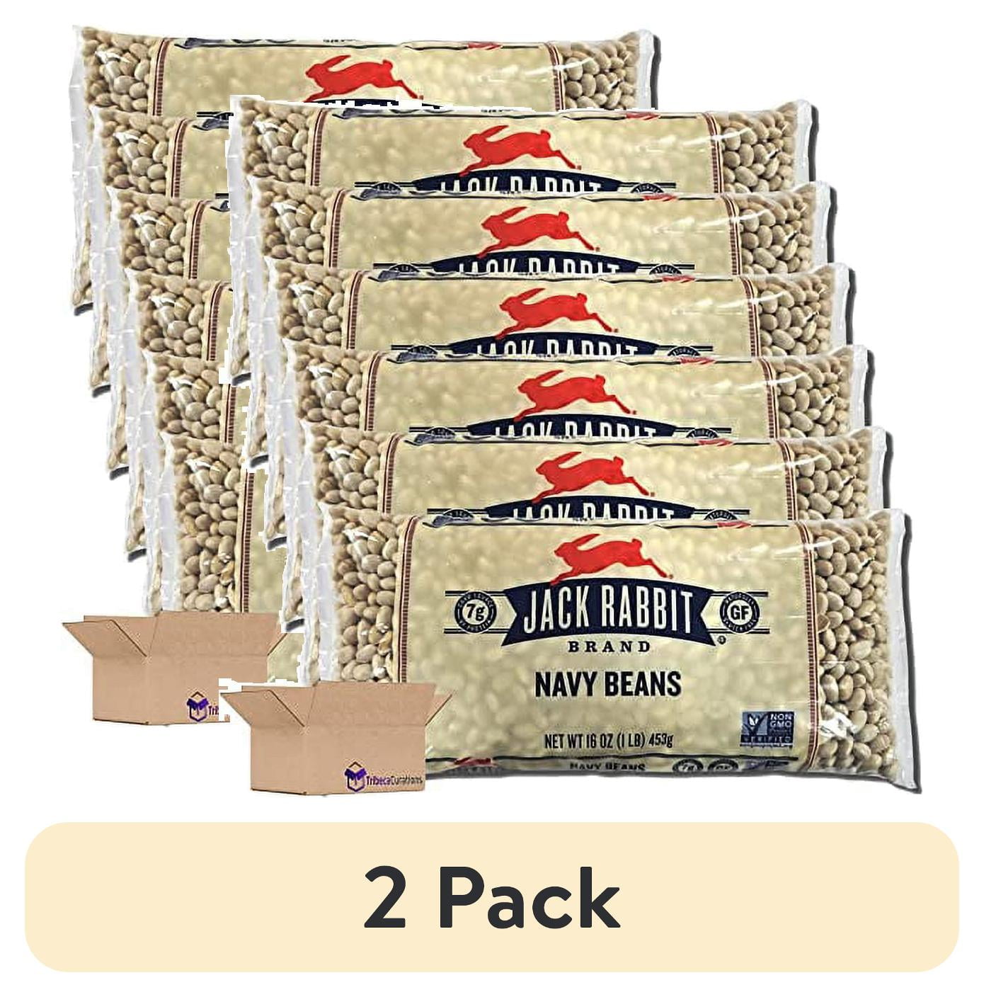 (2 pack) Jack Rabbit Navy Beans Value Pack | 16 Ounce Bag | Pack of 6 ...