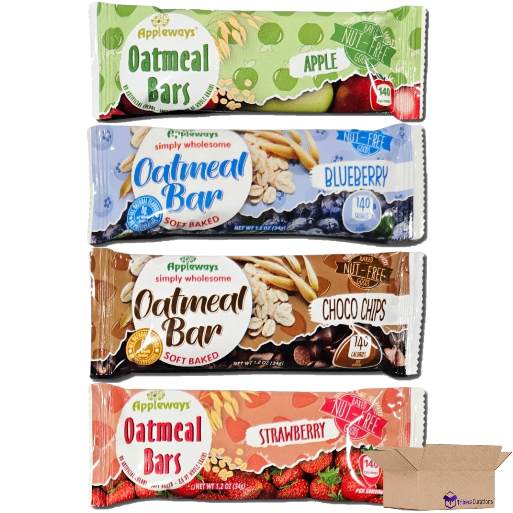 Value Pack of 24 Oatmeal Bars, 1.2 Ounce Each (Variety Pack) - Walmart.com