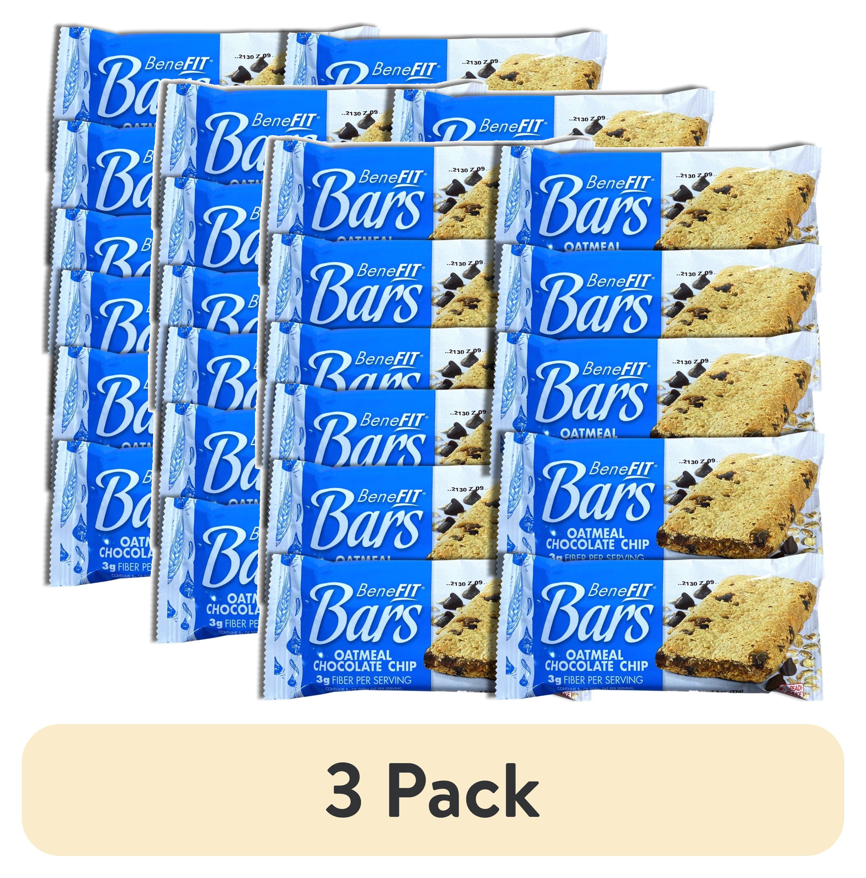 (3 pack) Oatmeal Chocolate Chip BeneFit Bars by Readi-Bake 2.5 Ounce ...