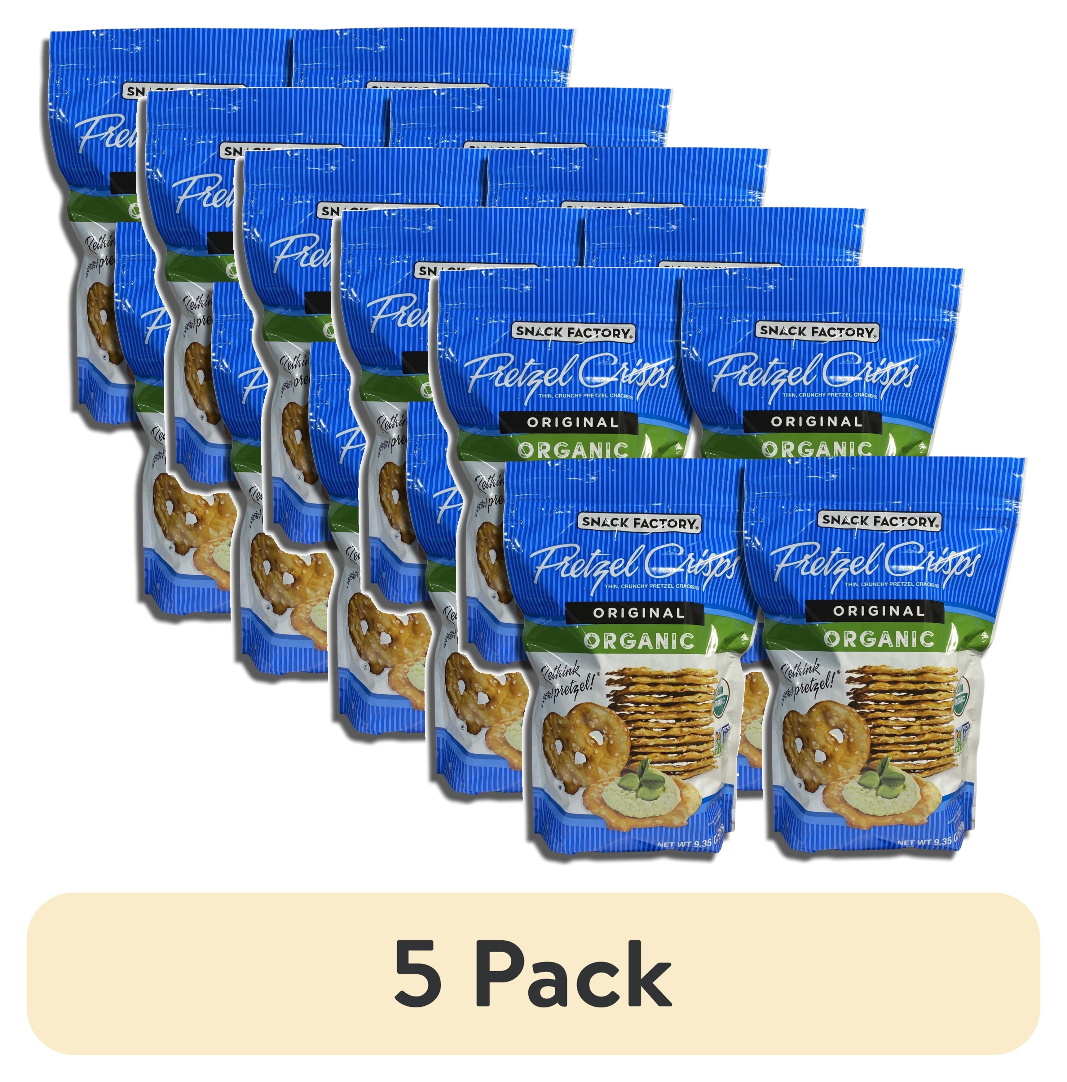 (5 pack) Organic Pretzel Crisps Big Bags by Snack Factory 9.35 Oz ...
