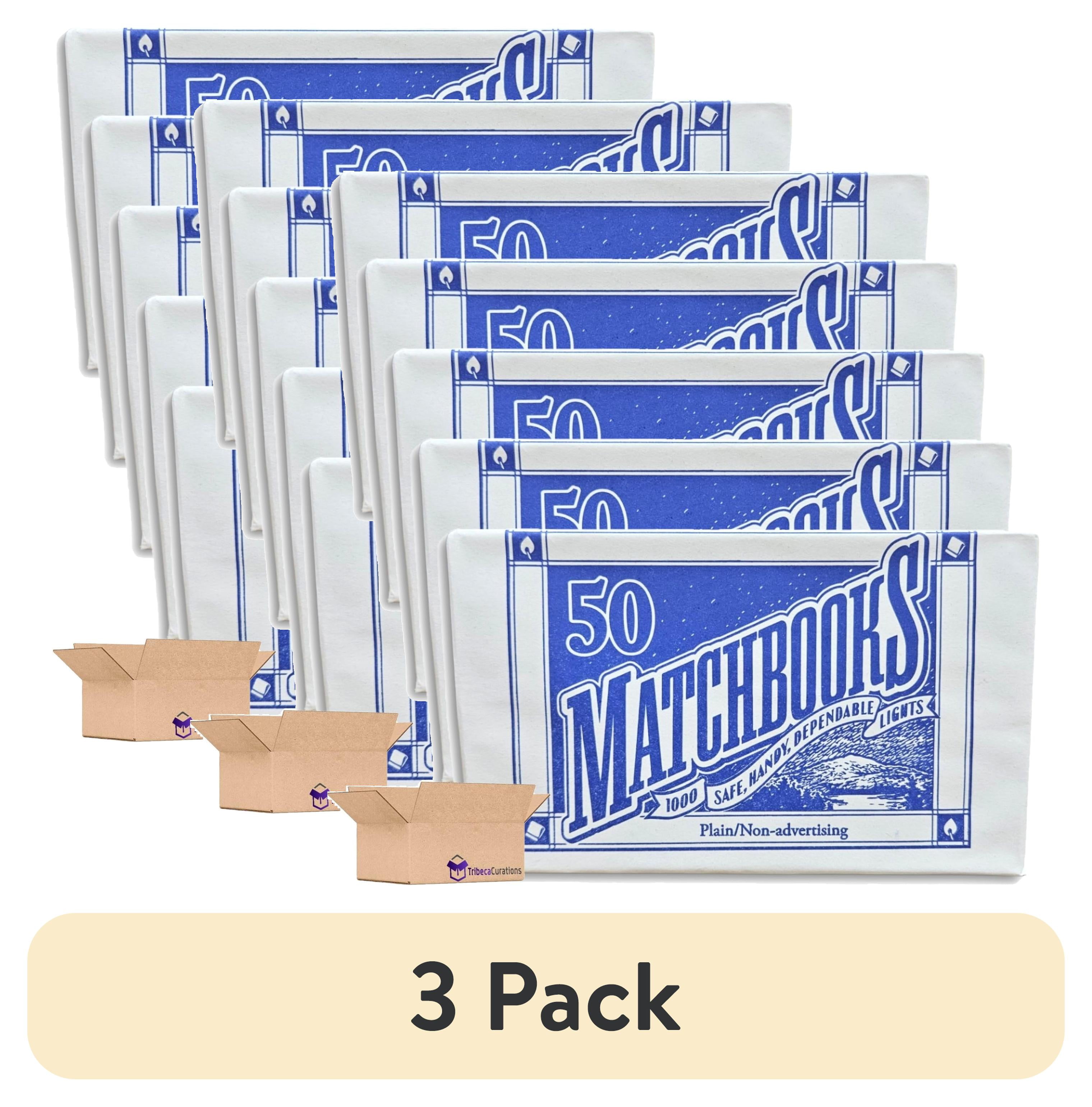 (3 pack) Plain White Matchbooks Value Pack | 50 Count Box | Pack of 5 ...