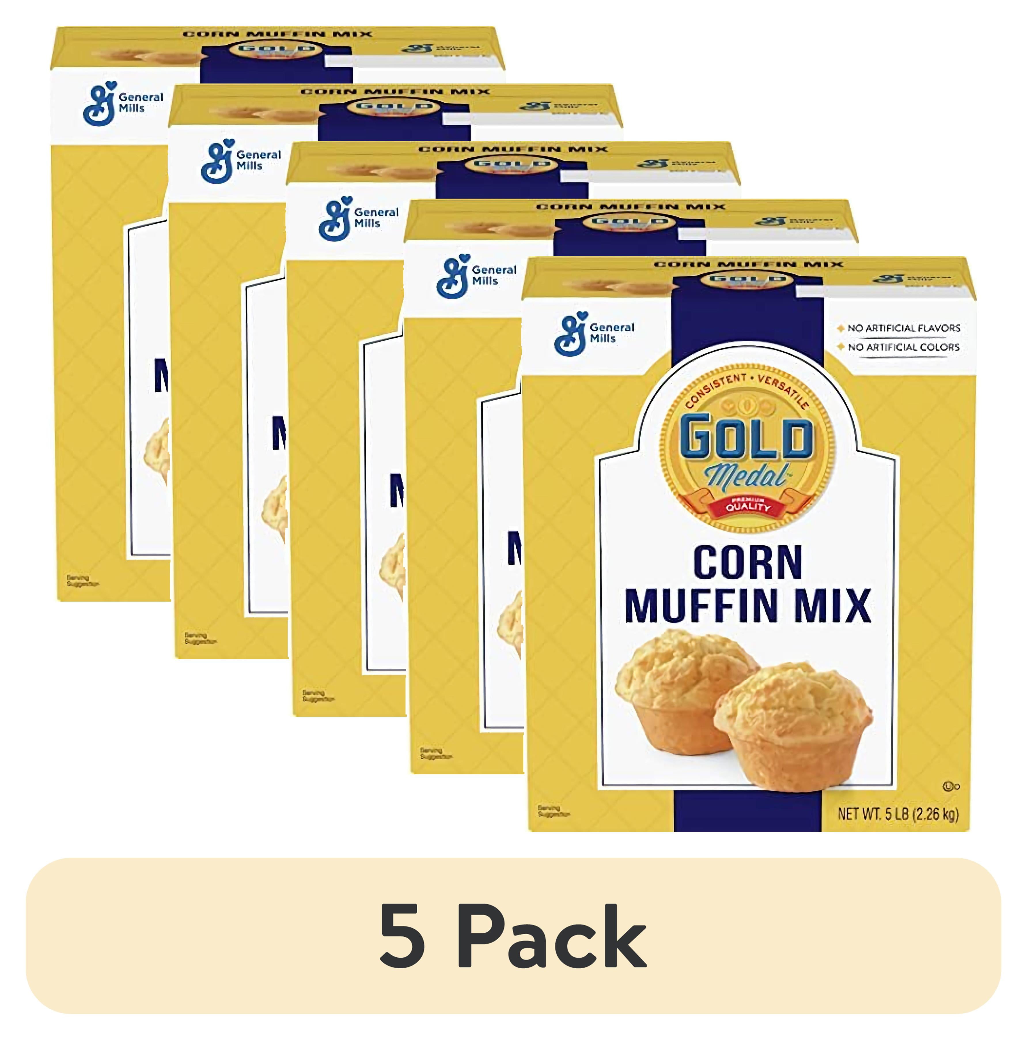 (5 pack) Professional Corn Muffin Mix by Gold Medal | 5 Pound Box ...