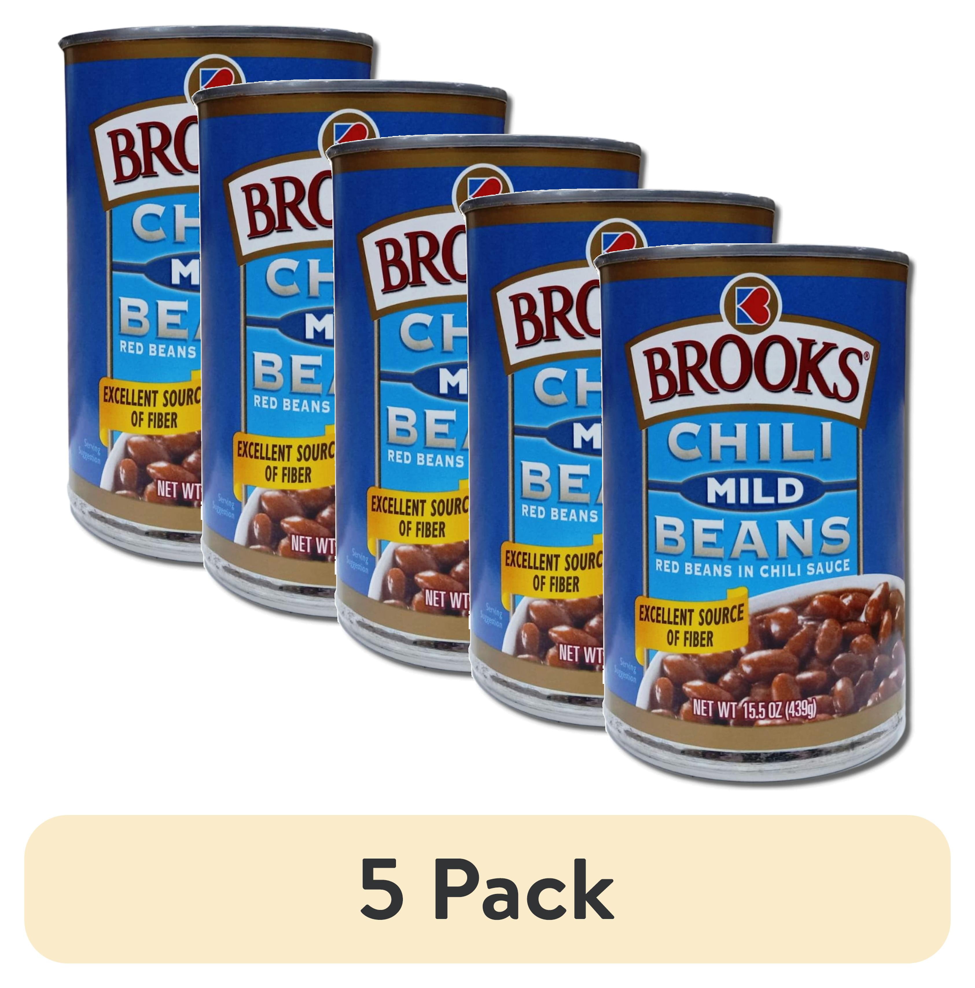 (5 pack) Brooks Red Beans in Mild Chili Sauce Value Pack 15.5 Ounce Can ...