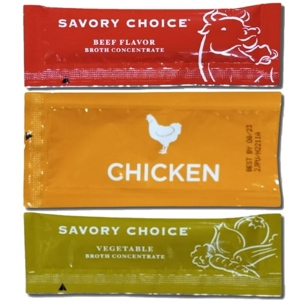 Savory Choice Reduced Sodium Broth Concentrate Variety Pack | Beef ...