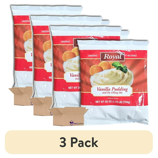 (3 pack) Royal Vanilla Pudding & Pie Filling Instant No Bake Mix Value ...