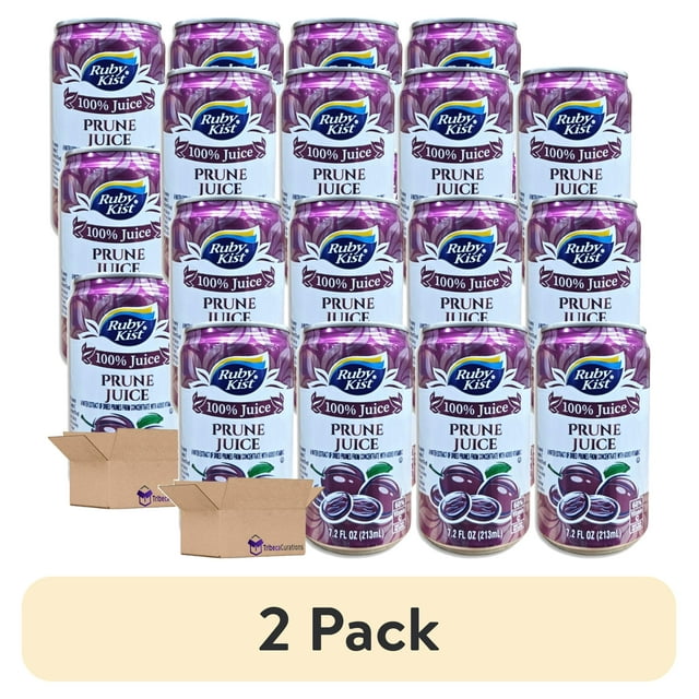 (2 pack) Ruby Kist 100% Prune Juice Value Pack | 7.2 Fl Oz Can | Pack ...