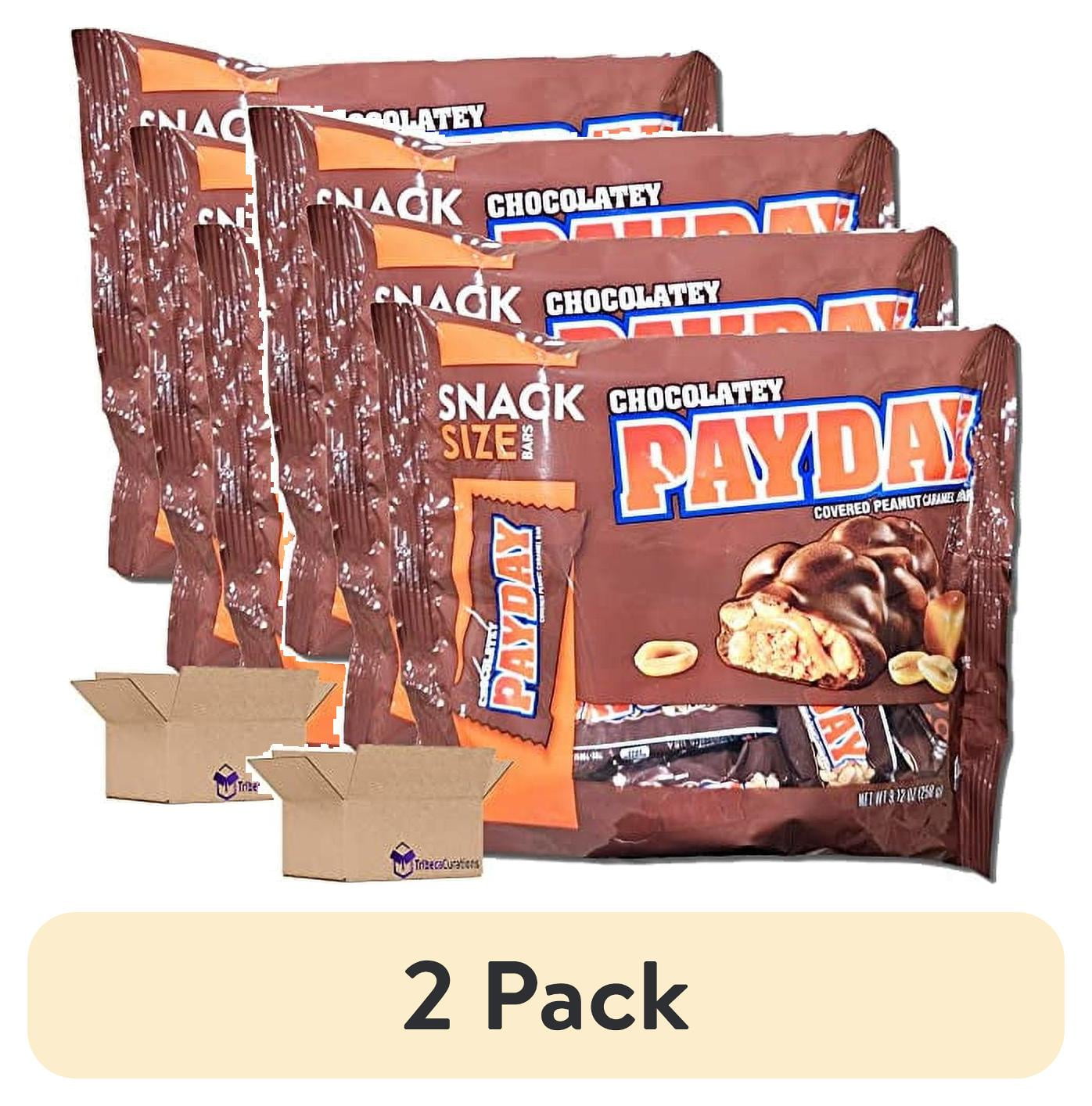 (2 pack) Payday Snack Size Chocolate Covered Peanut Caramel Bar Value ...
