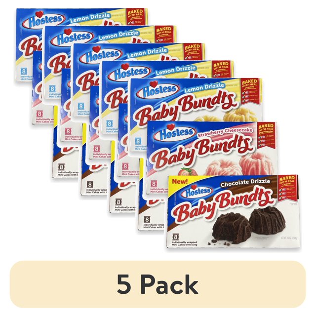 (5 pack) Hostess Ultimate Baby Bundt Cakes Variety Pack | Lemon Drizzle ...