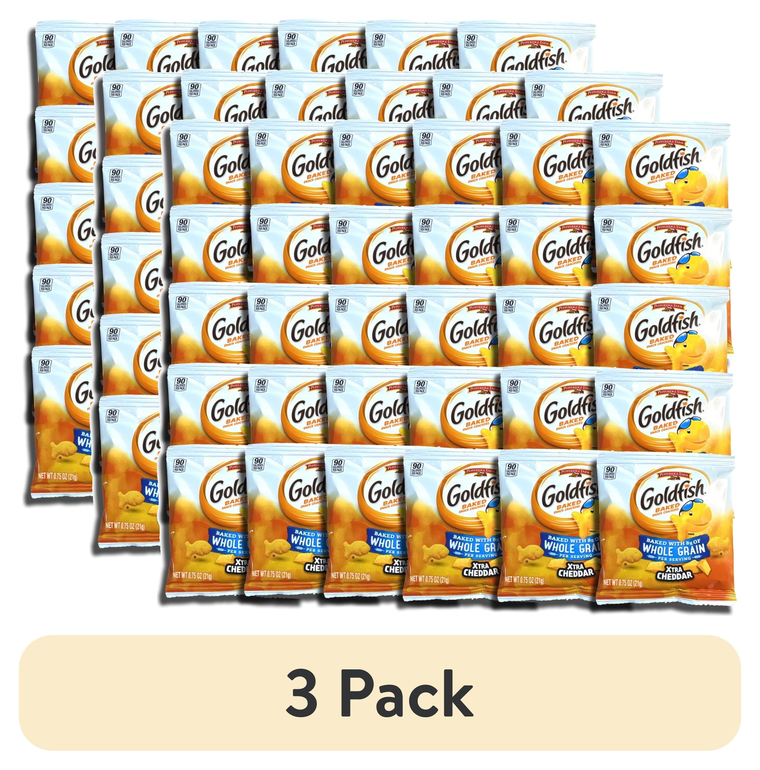 (3 pack) Goldfish Whole Grain Xtra Cheddar Gold Fish Crackers ...