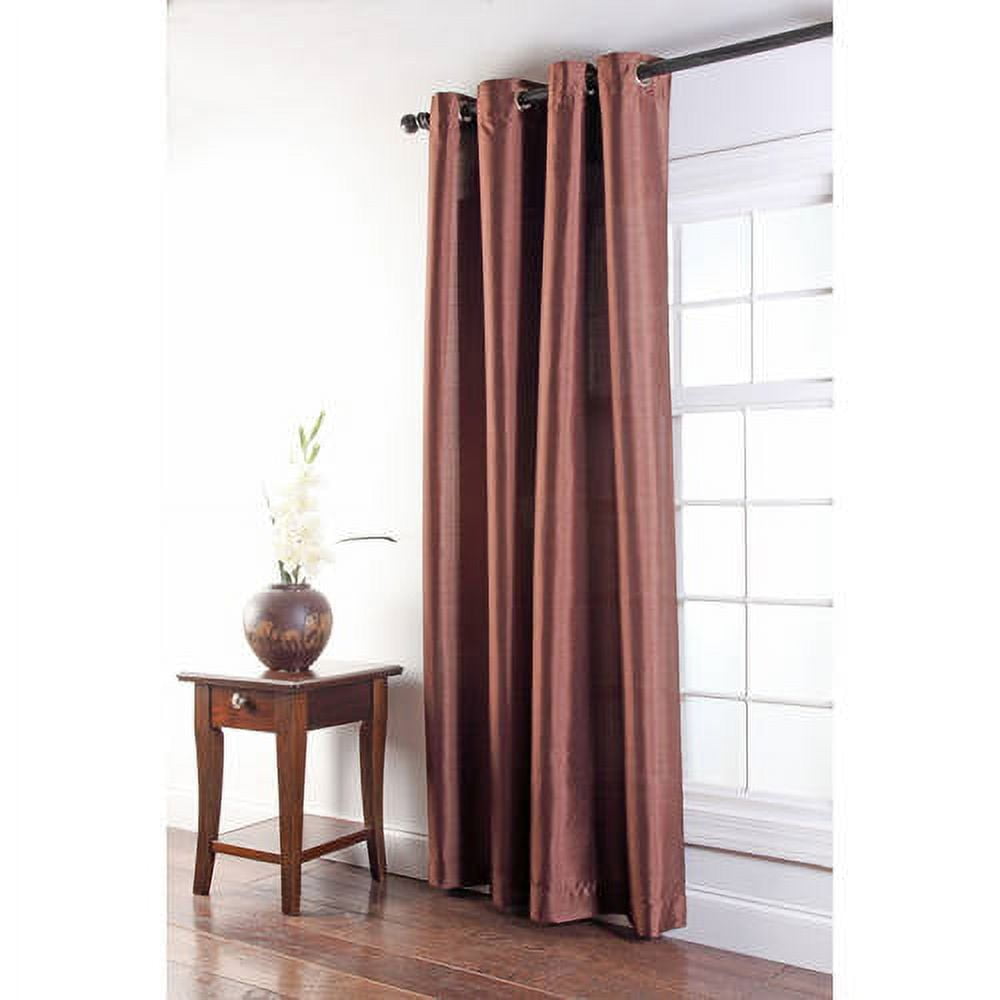 Tribeca Faux Silk Grommet Single Curtain Panel - Walmart.com
