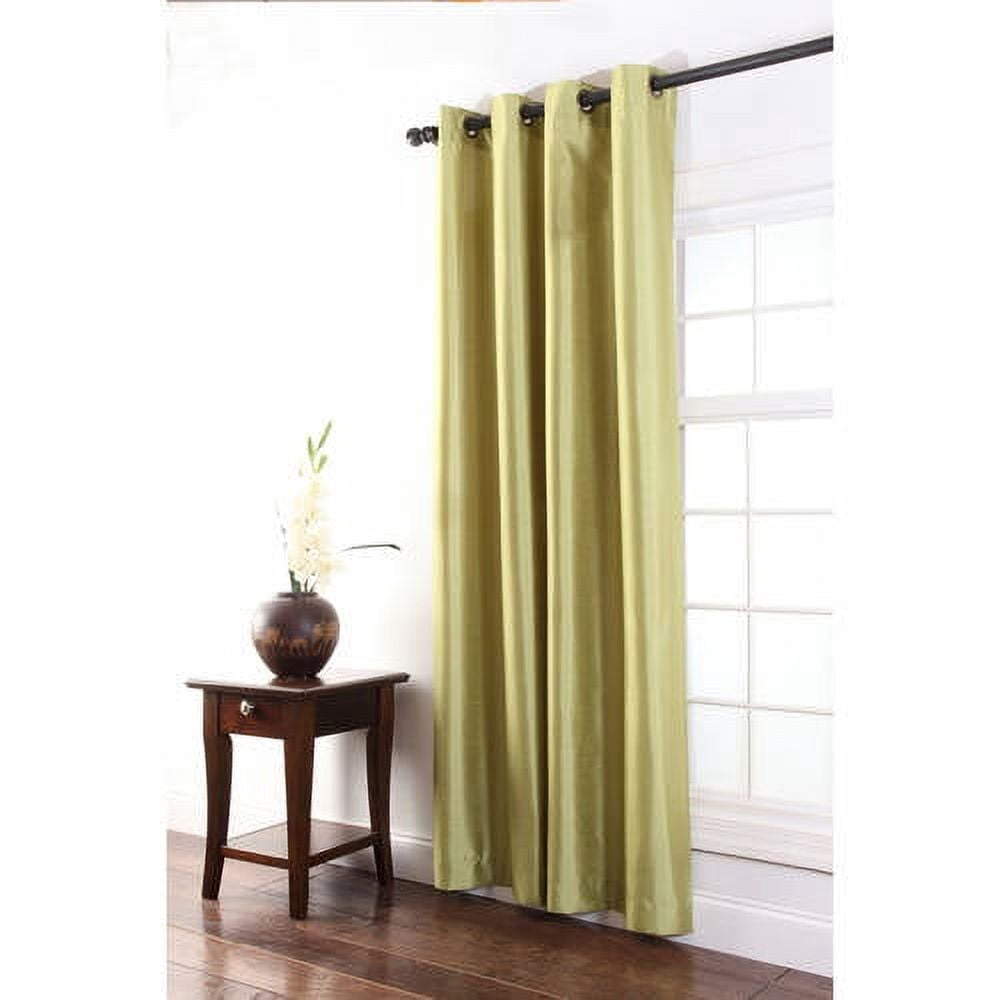 Tribeca Faux Silk Grommet Single Curtain Panel - Walmart.com