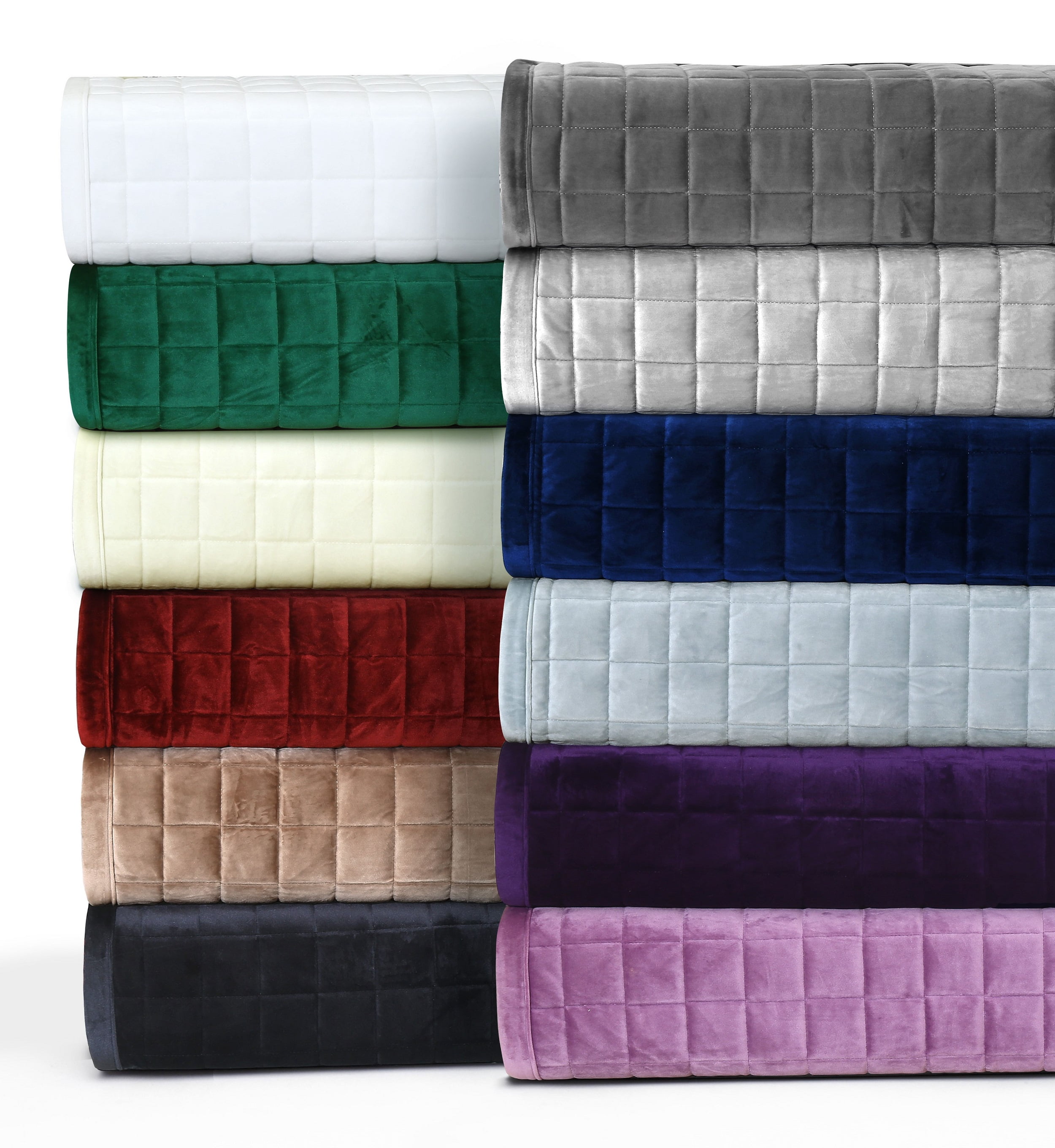 Tribeca Living Florence Velvet Oversized Solid Quilt Set Twin Silver ...