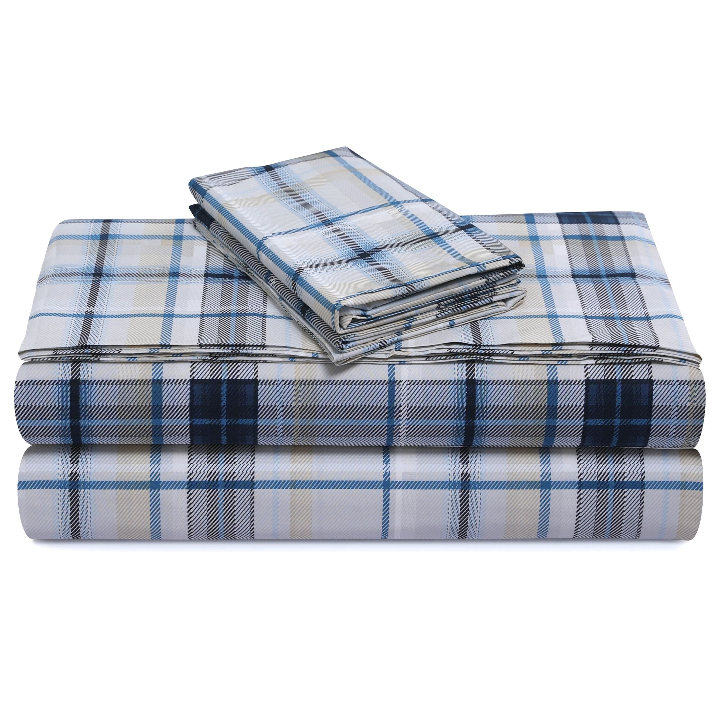 Tribeca Living Solid or Printed 300 Thread Count Cotton Percale Extra ...