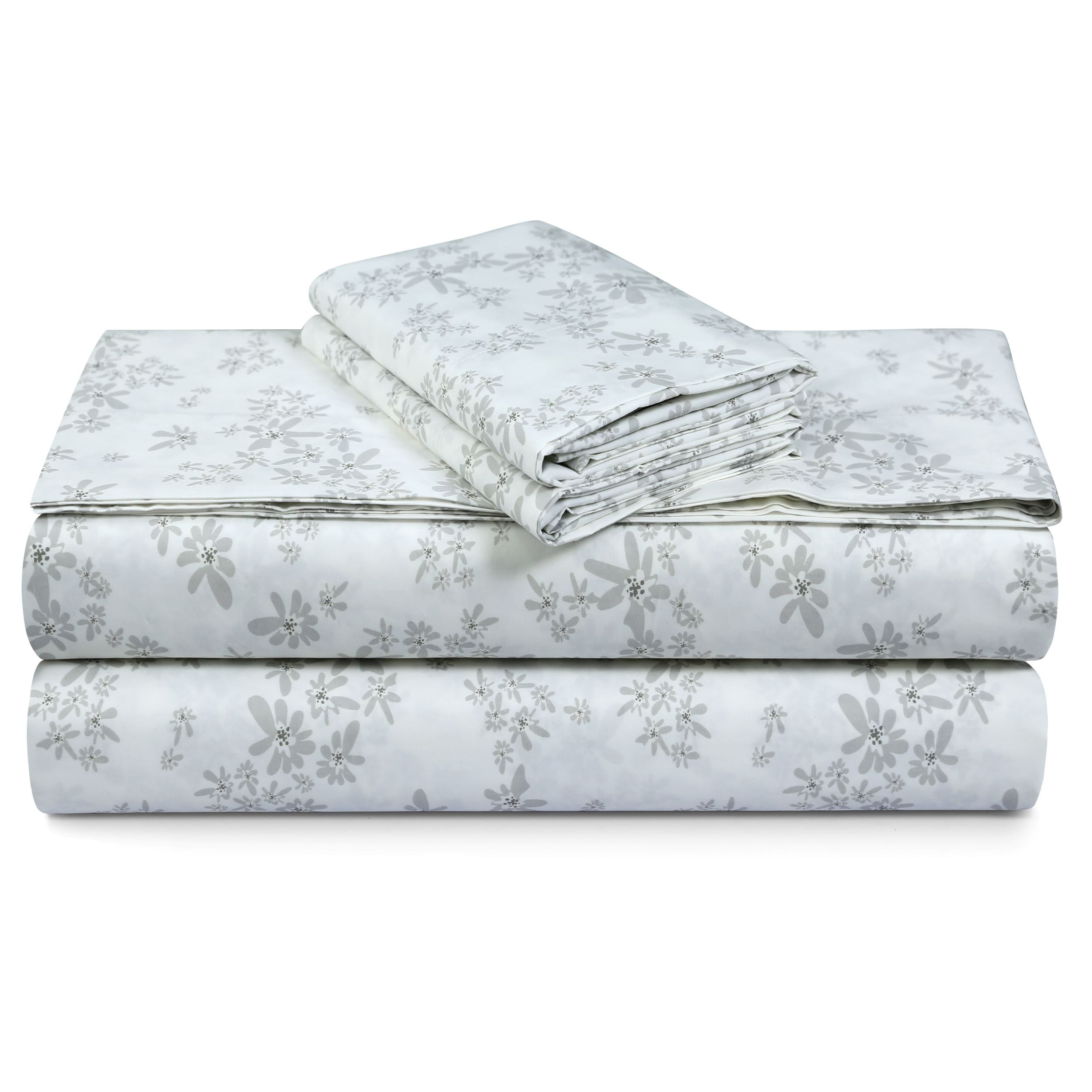 Tribeca Living Solid or Printed 300 Thread Count Cotton Percale Extra ...