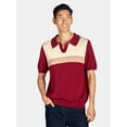 Tribekka 44 Men's Colorblock Refined Sweater Polo Shirt with Johnny ...